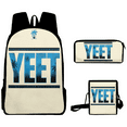 Jey Uso Yeet Merch Backpack 3 Piece Set Rucksack Shoulder Bag Women Men ...