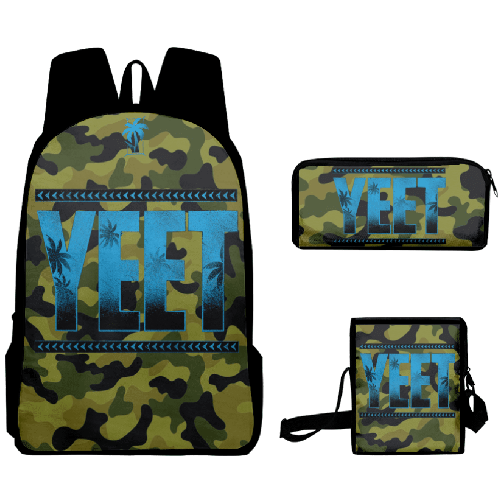 Jey Uso Yeet Merch Backpack 3 Piece Set Rucksack Shoulder Bag Women Men ...