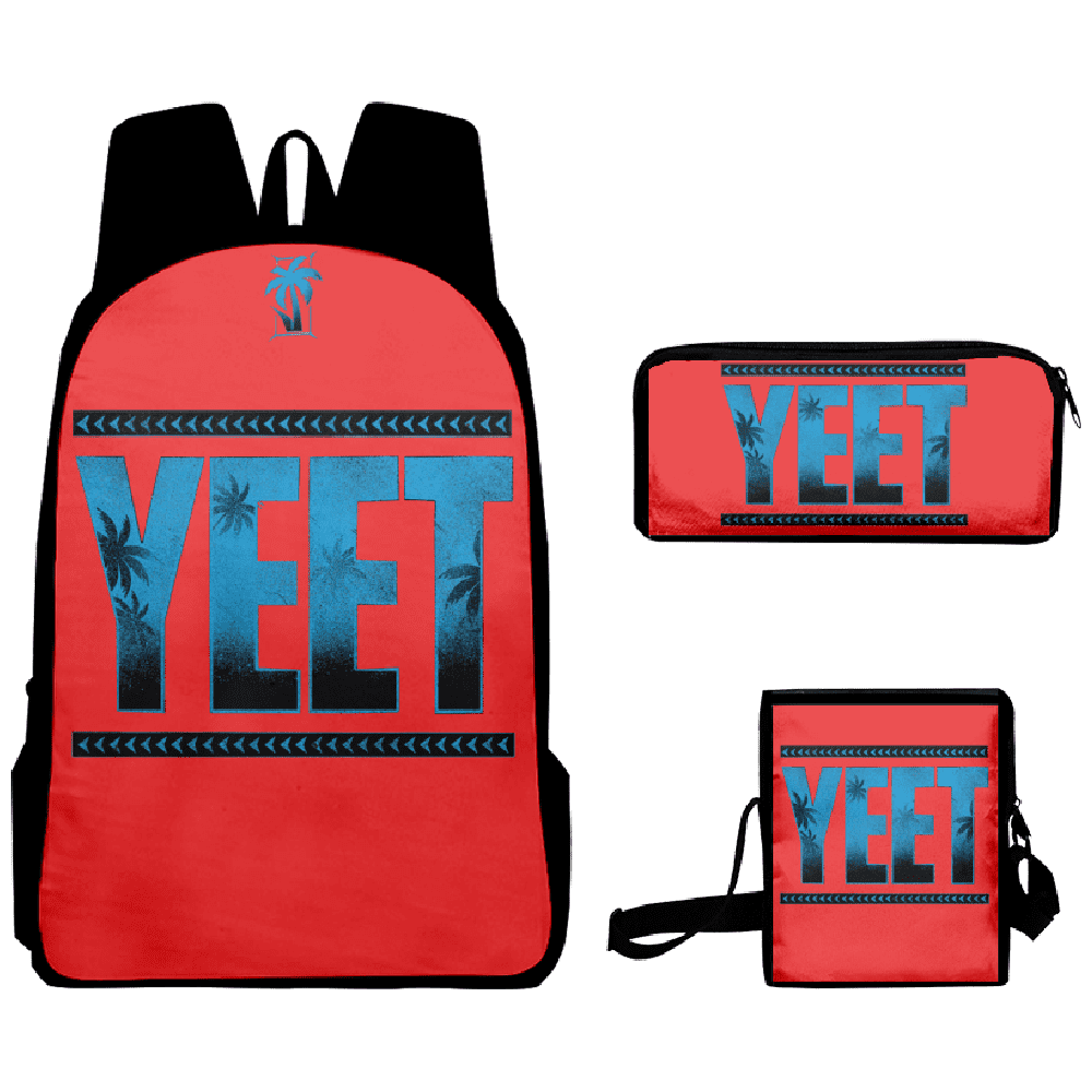 Jey Uso Yeet Merch Backpack 3 Piece Set Rucksack Shoulder Bag Women Men ...