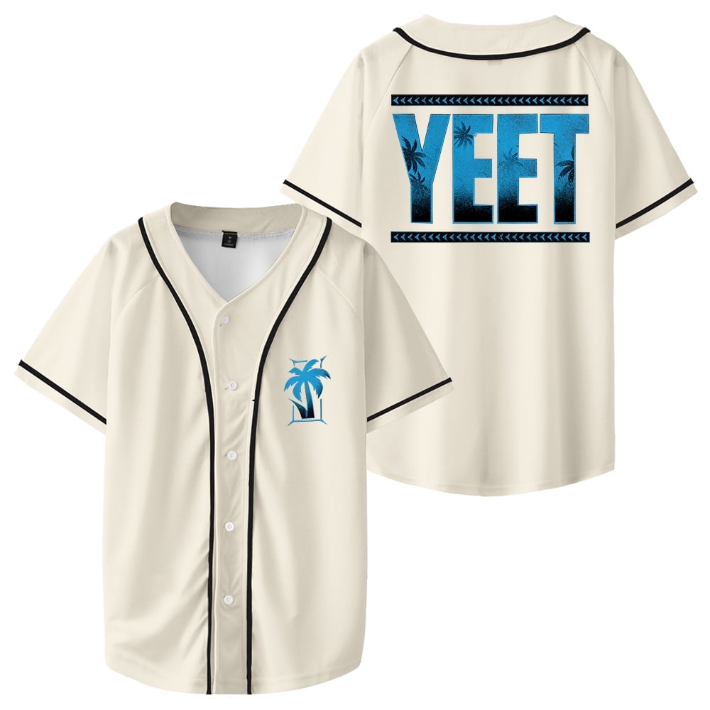 Jey Uso Yeet Merch Jersey Baseball Jacket V-Neck Short Sleeve ...