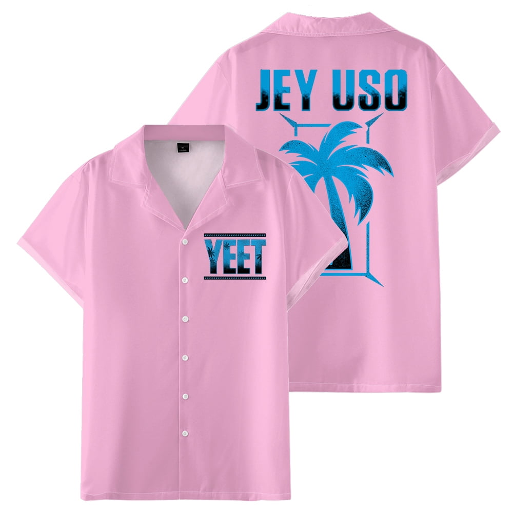 Jey Uso Yeet Merch Women Men's Short Sleeve Button-up Shirts Casual T ...