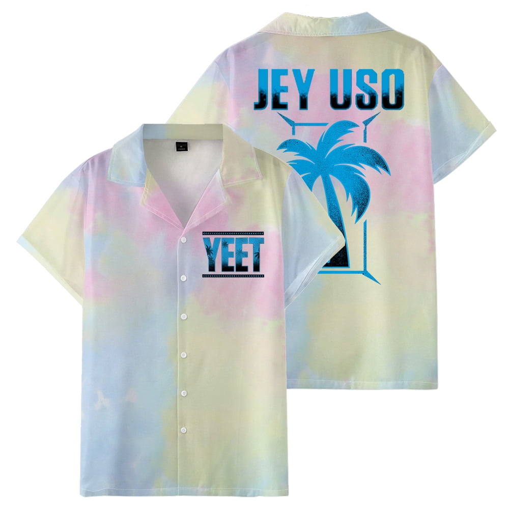Jey Uso Yeet Merch Women Men's Short Sleeve Button-up Shirts Casual T ...
