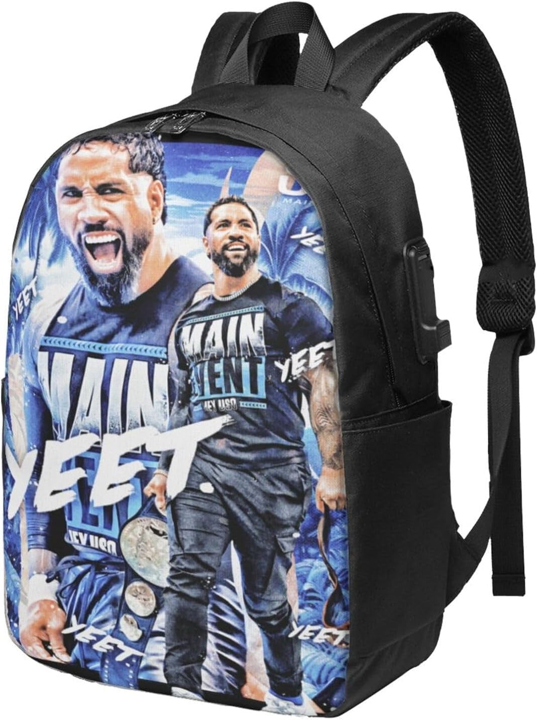 Jey Wrestler USO Laptop Backpack With Usb Charging Port Large Travel ...