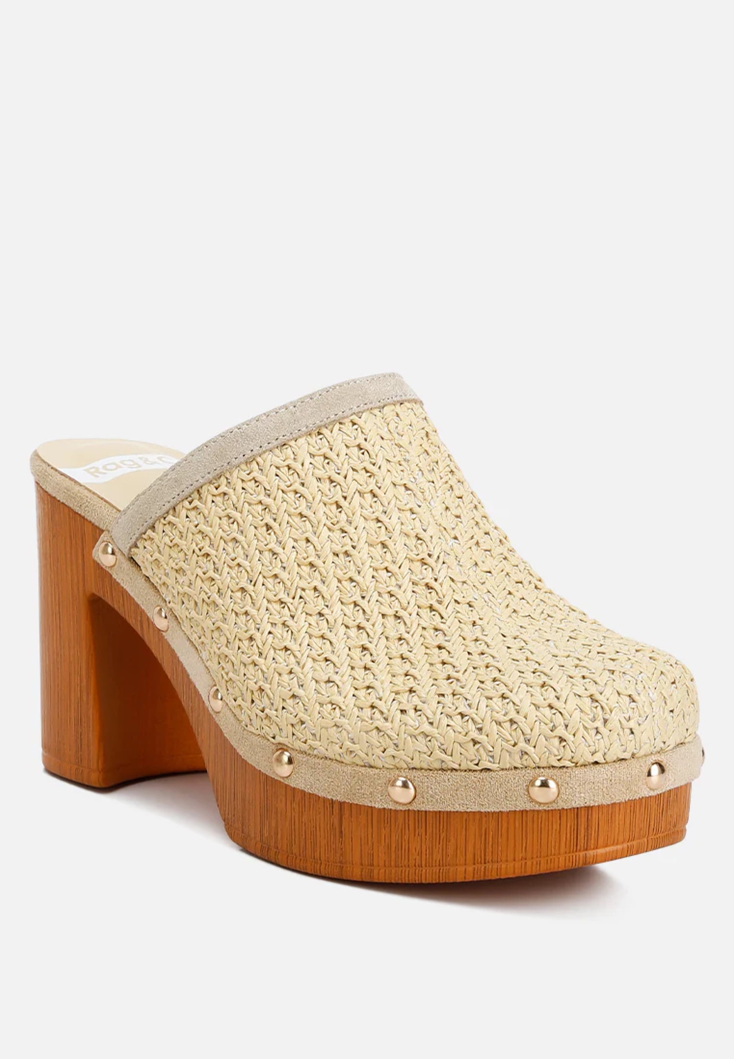 Jeydena Raffia Platform Clogs In Natural - Walmart.com