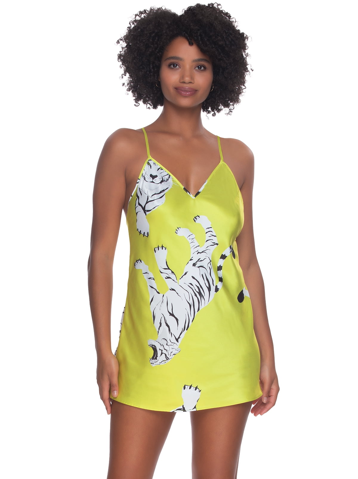 Jezebel Womens Adrienne Printed Chemise (Tiger, Large) - Walmart.com