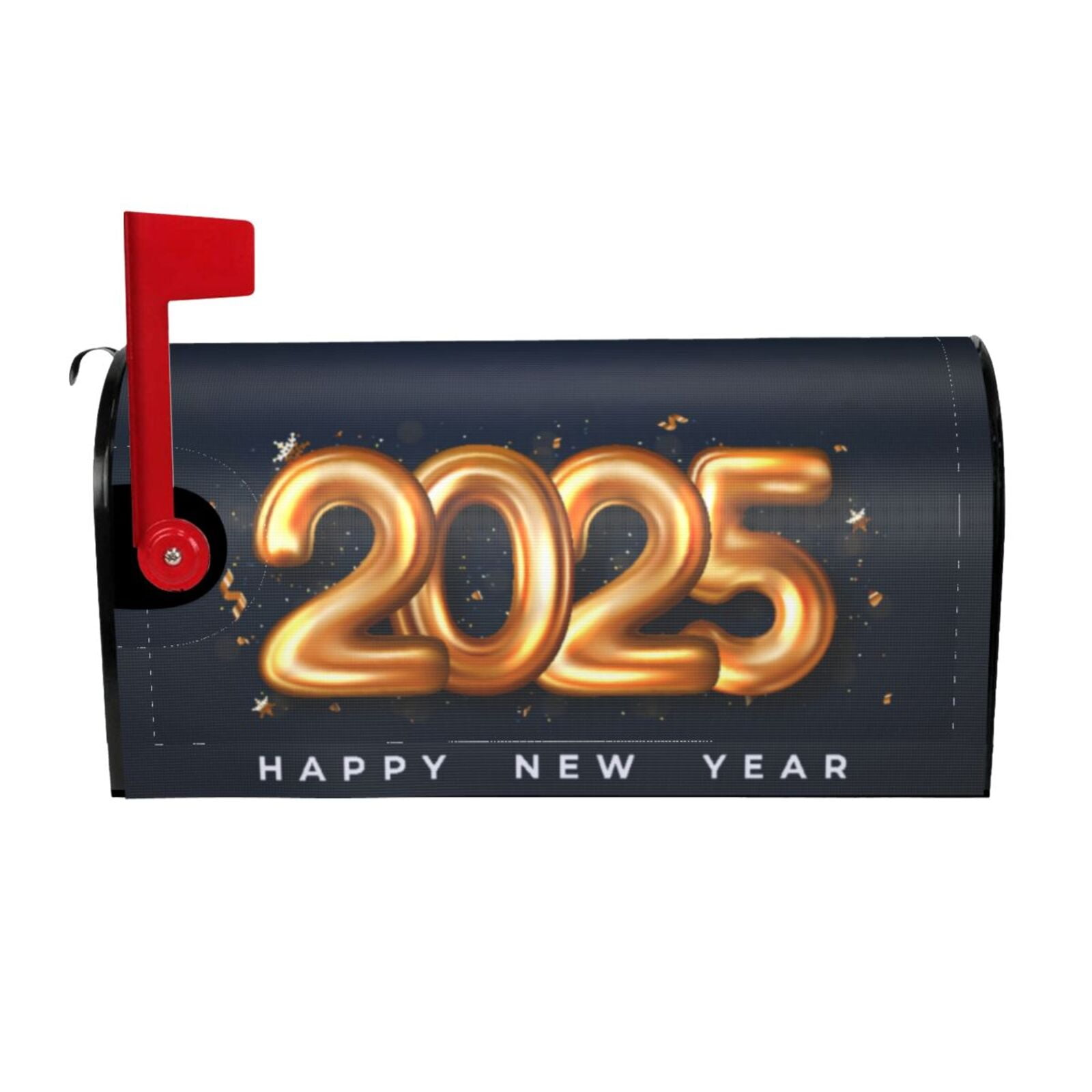 Jgfou 2025 Happy New Year 6 Mailbox Covers Magnetic 25.5x21 in Mailbox ...