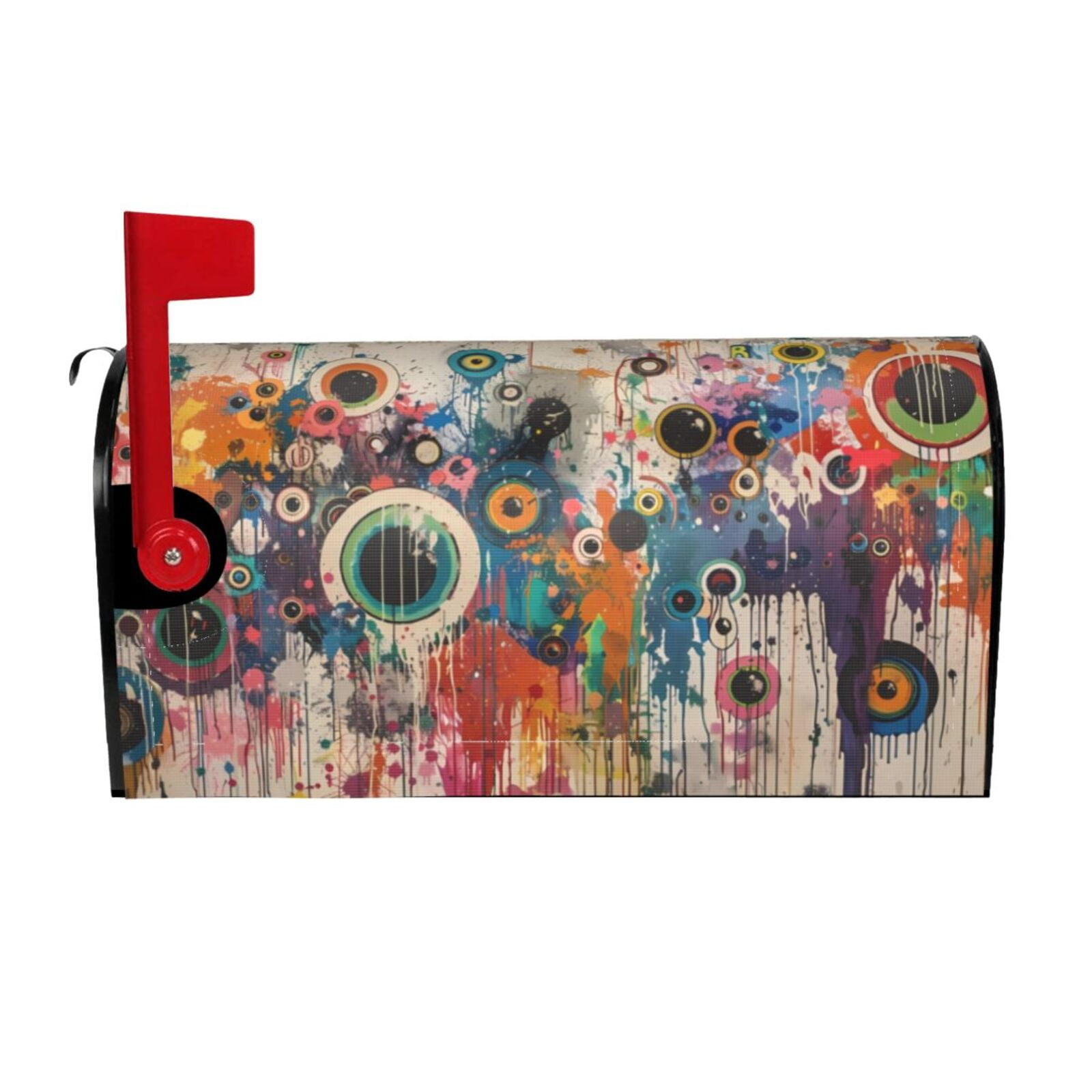Jgfou Abstract Colorful Dripping Circles Mailbox Covers Magnetic 21x18 ...