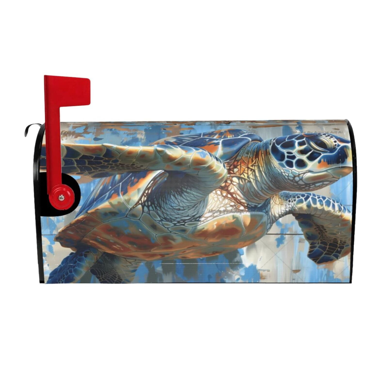 Jgfou Abstract Sea Turtle Mailbox Covers Magnetic 21x18 in Mailbox ...