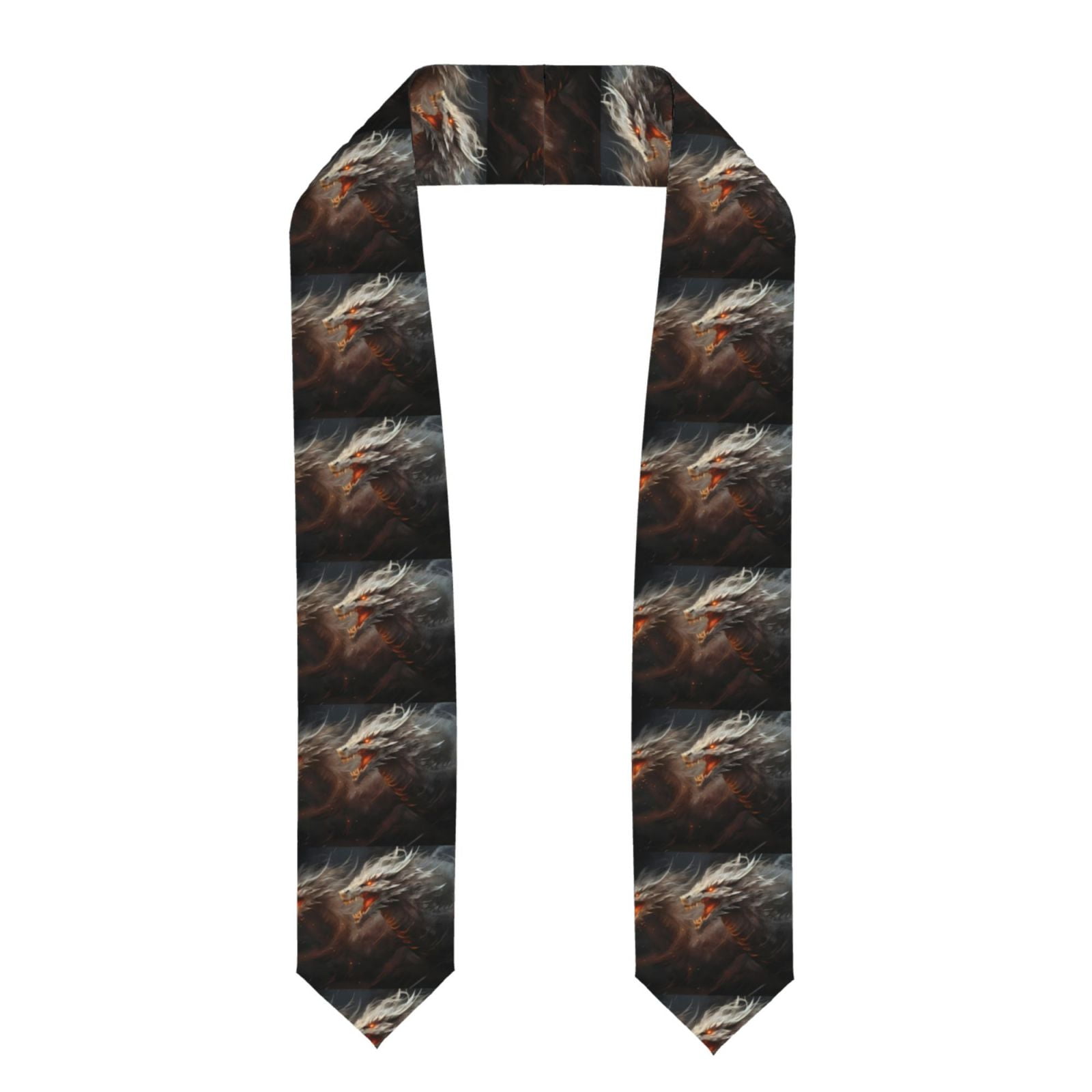 Jgfou Abstract White Dragon Print Graduation Stoles, Unisex Adult ...