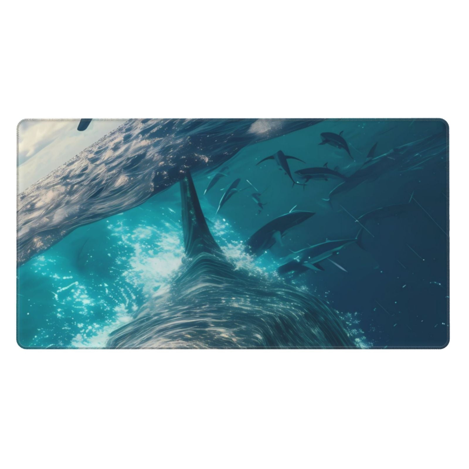 Jgfou Airplane Shark Style Large Gaming Mouse Pad Desk Mat Long Non ...