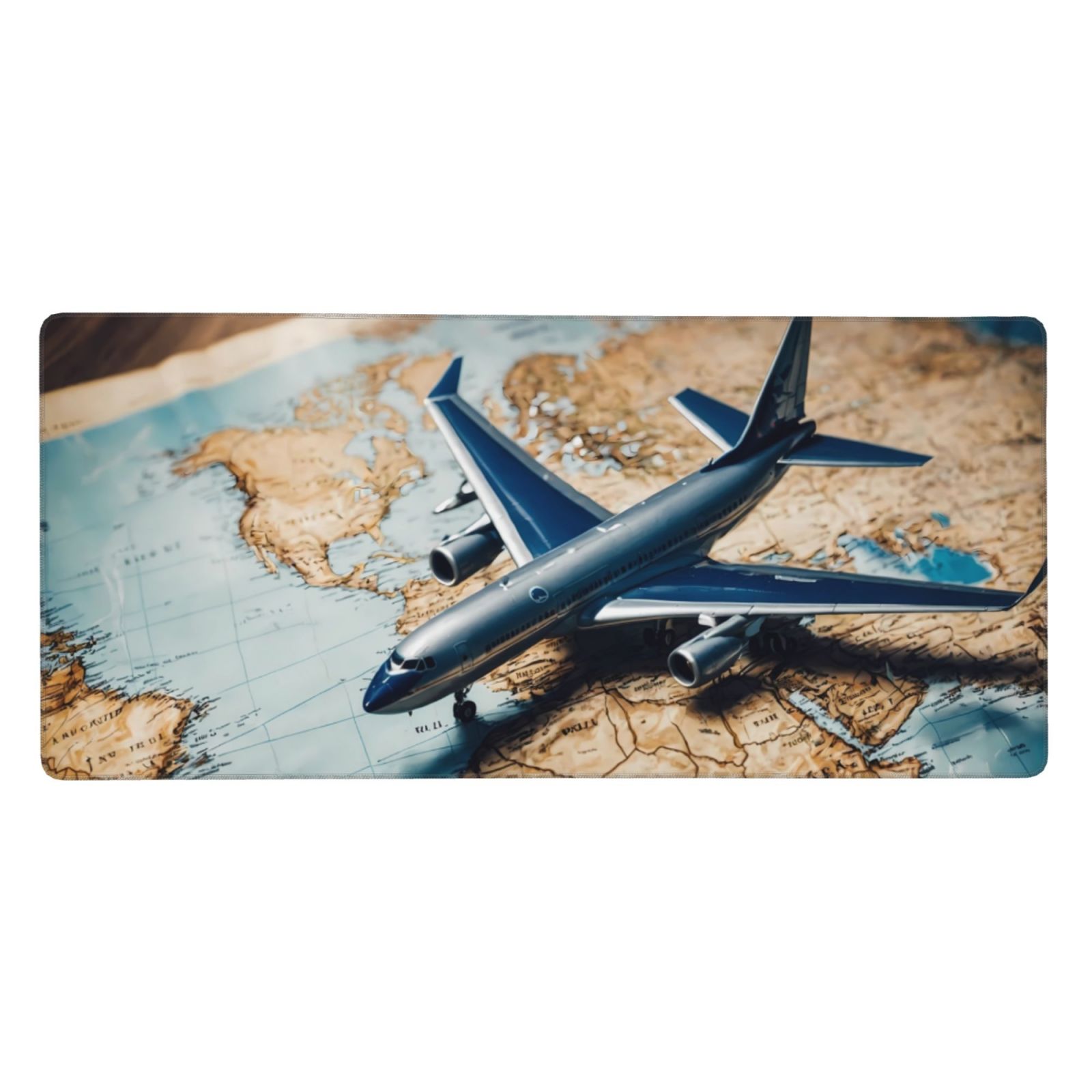 Jgfou Airplane World Map Adventure Pattern 16x35.5in in Large Gaming ...