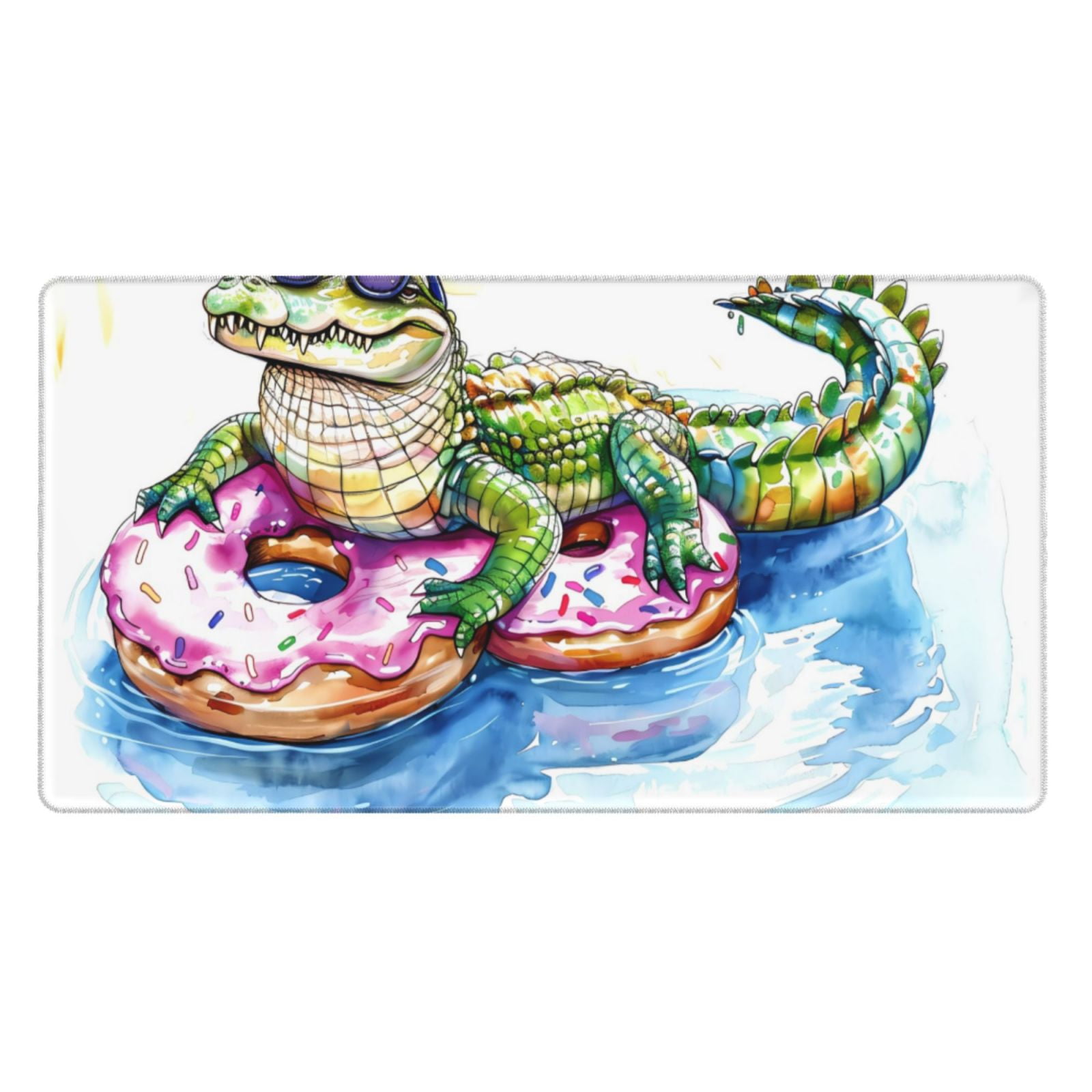 Jgfou Alligator Donut Pool Float Style Large Gaming Mouse Pad Desk Mat ...