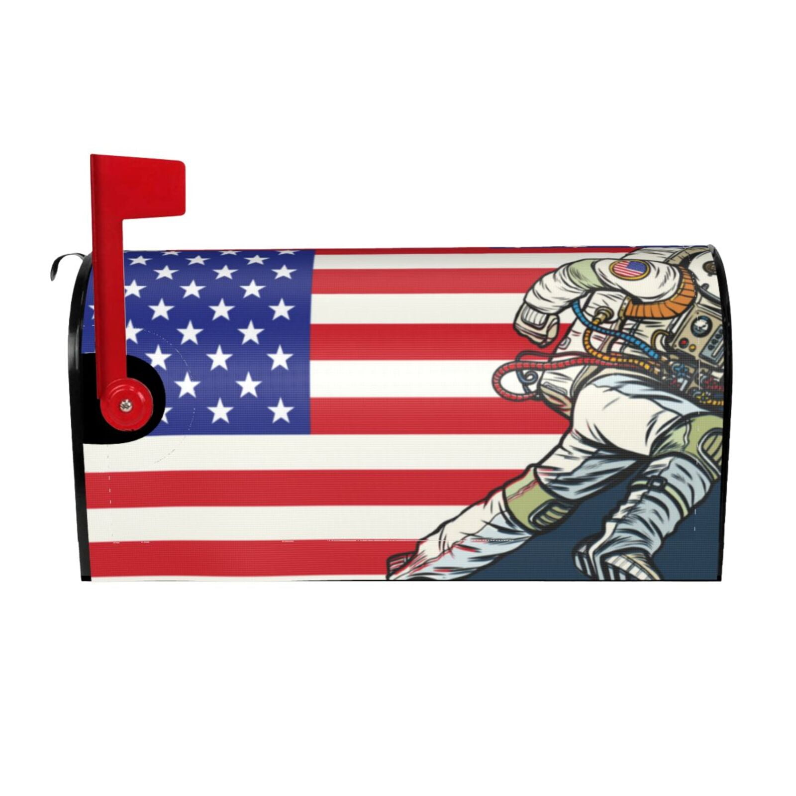 Jgfou American Astronaut Runs Forward Mailbox Covers Magnetic 21x18 in ...