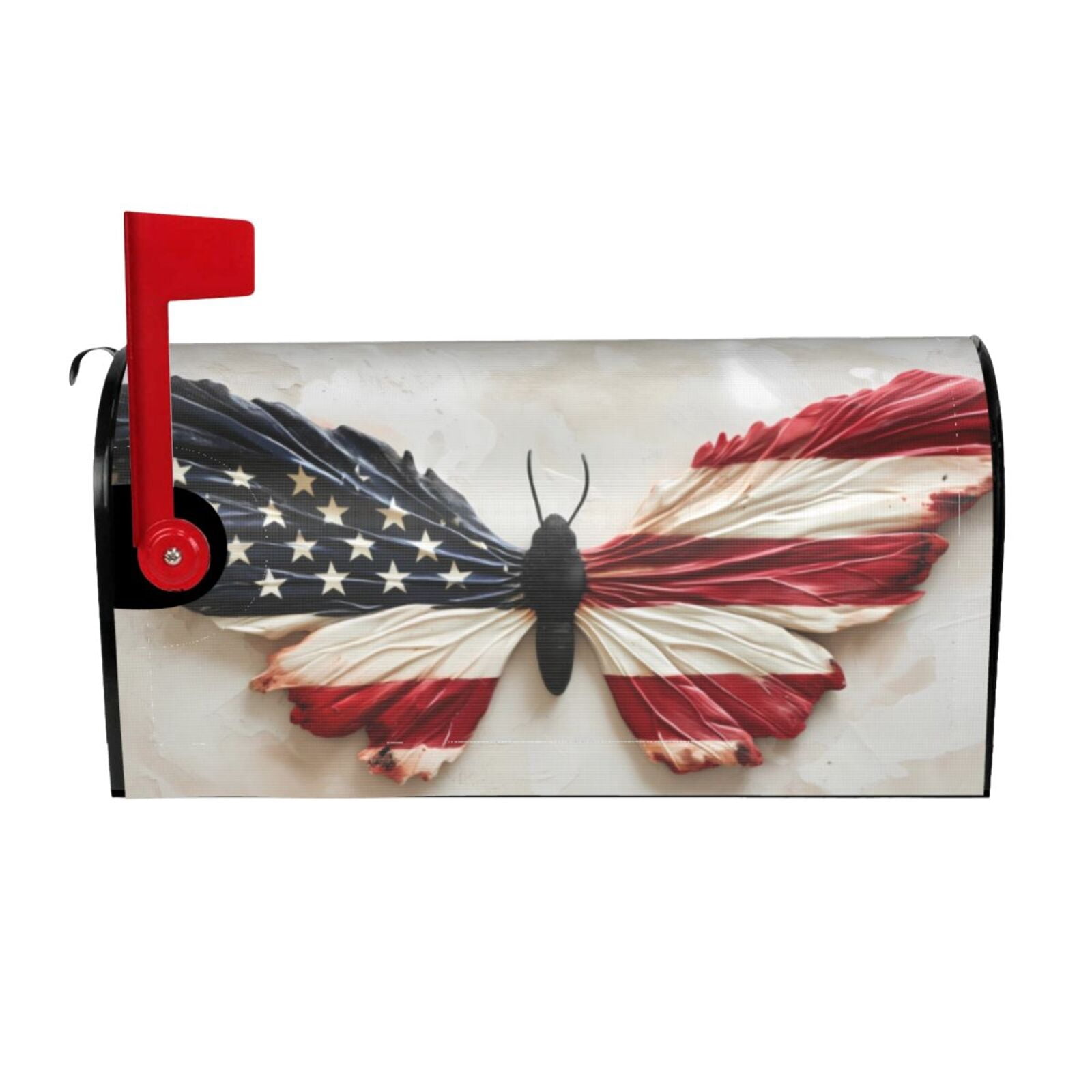 Jgfou American Flag Butterfly Wall Mailbox Covers Magnetic 25.5x21 in ...
