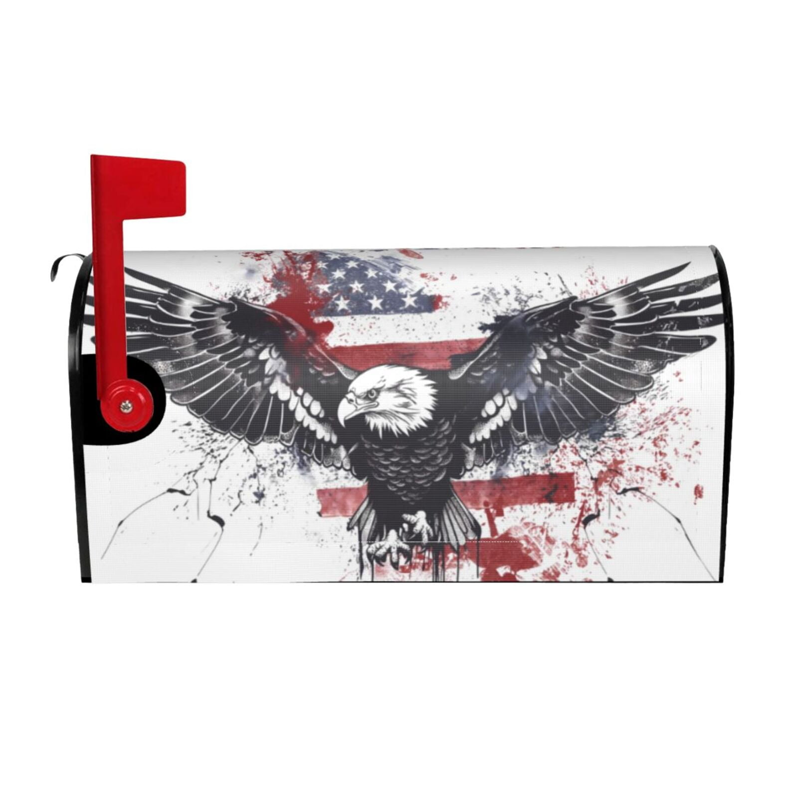 Jgfou American Flag Eagle Art Mailbox Covers Magnetic 21x18 in Mailbox ...