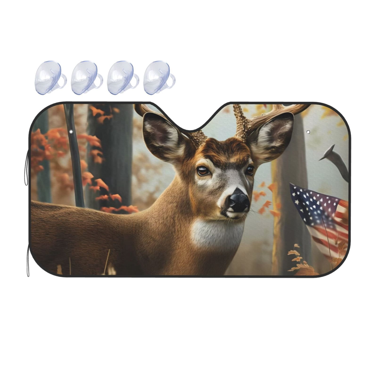 Jgfou American Wildlife Deer Forest Print Aluminum foil Automotive ...
