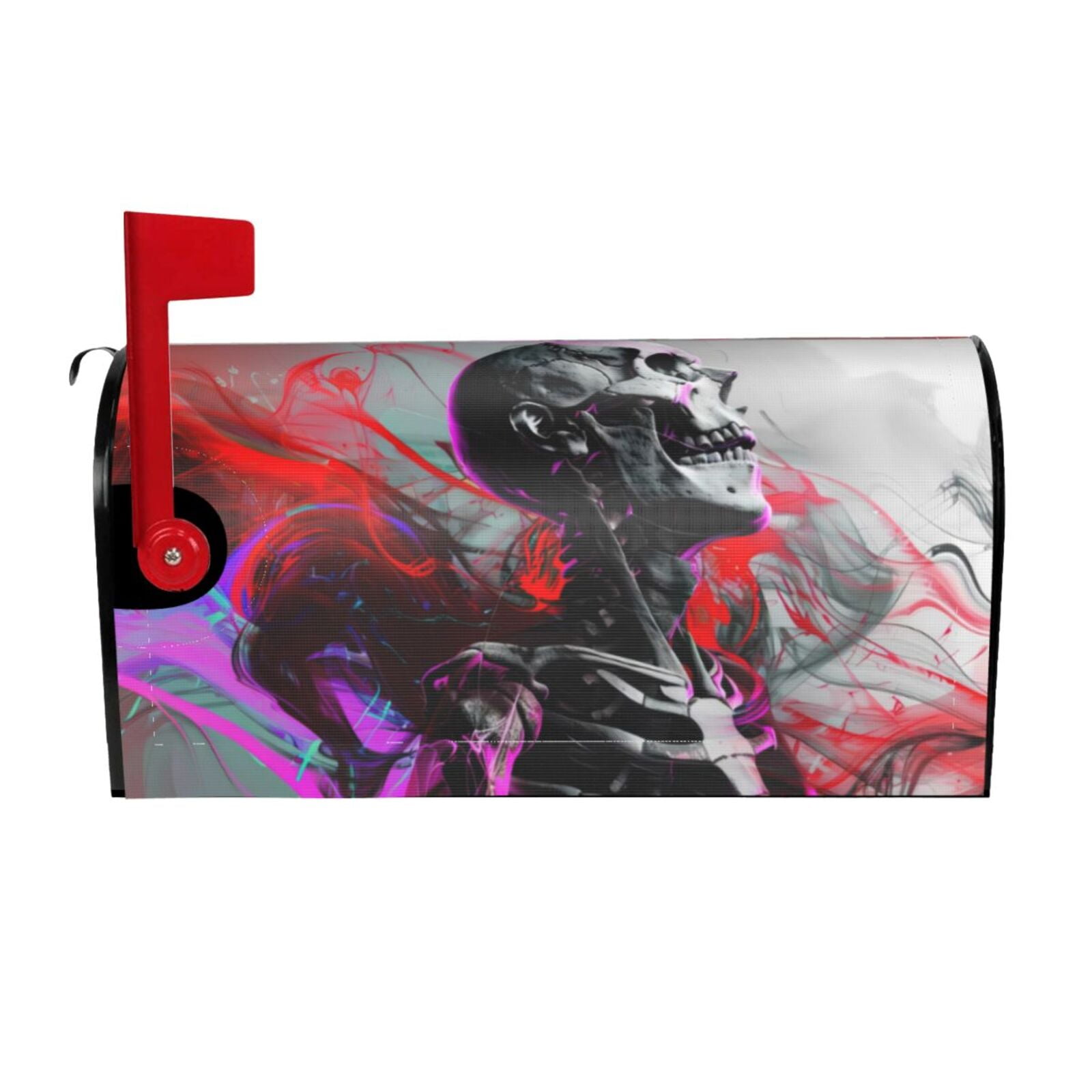 Jgfou Artistic Skull Mailbox Covers Magnetic 21x18 in Mailbox Wraps ...