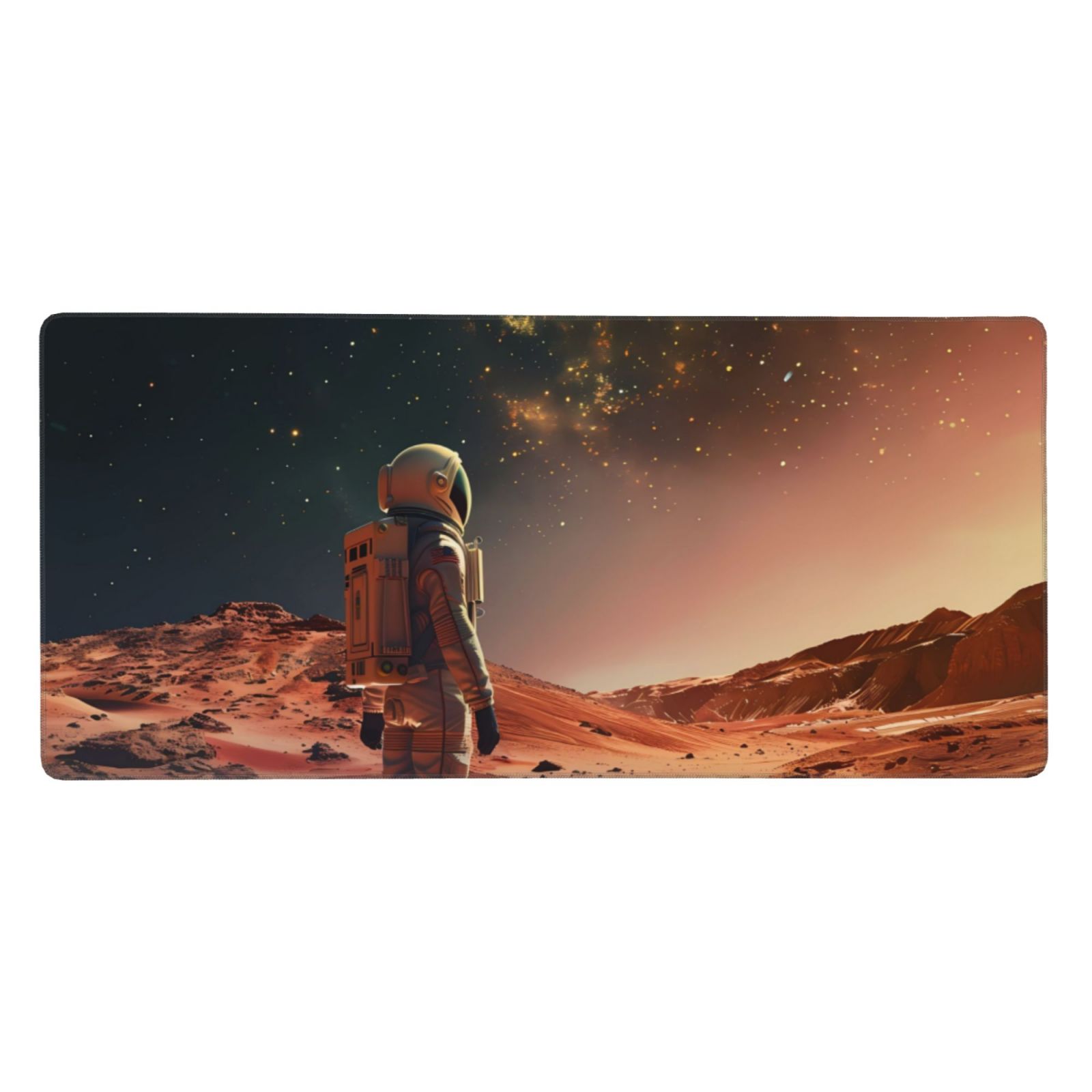 Jgfou Astronaut On Mars A Pattern 16x35.5in in Large Gaming Mouse Pad ...