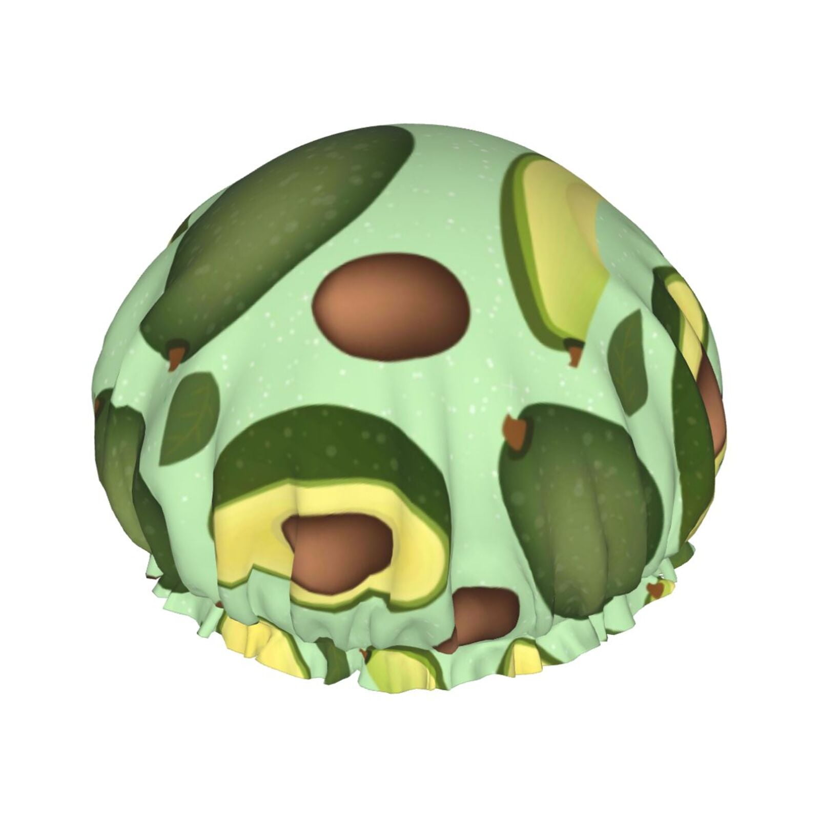 Jgfou Avocado With Seeds Print Double Waterproof Layers Shower Cap ...
