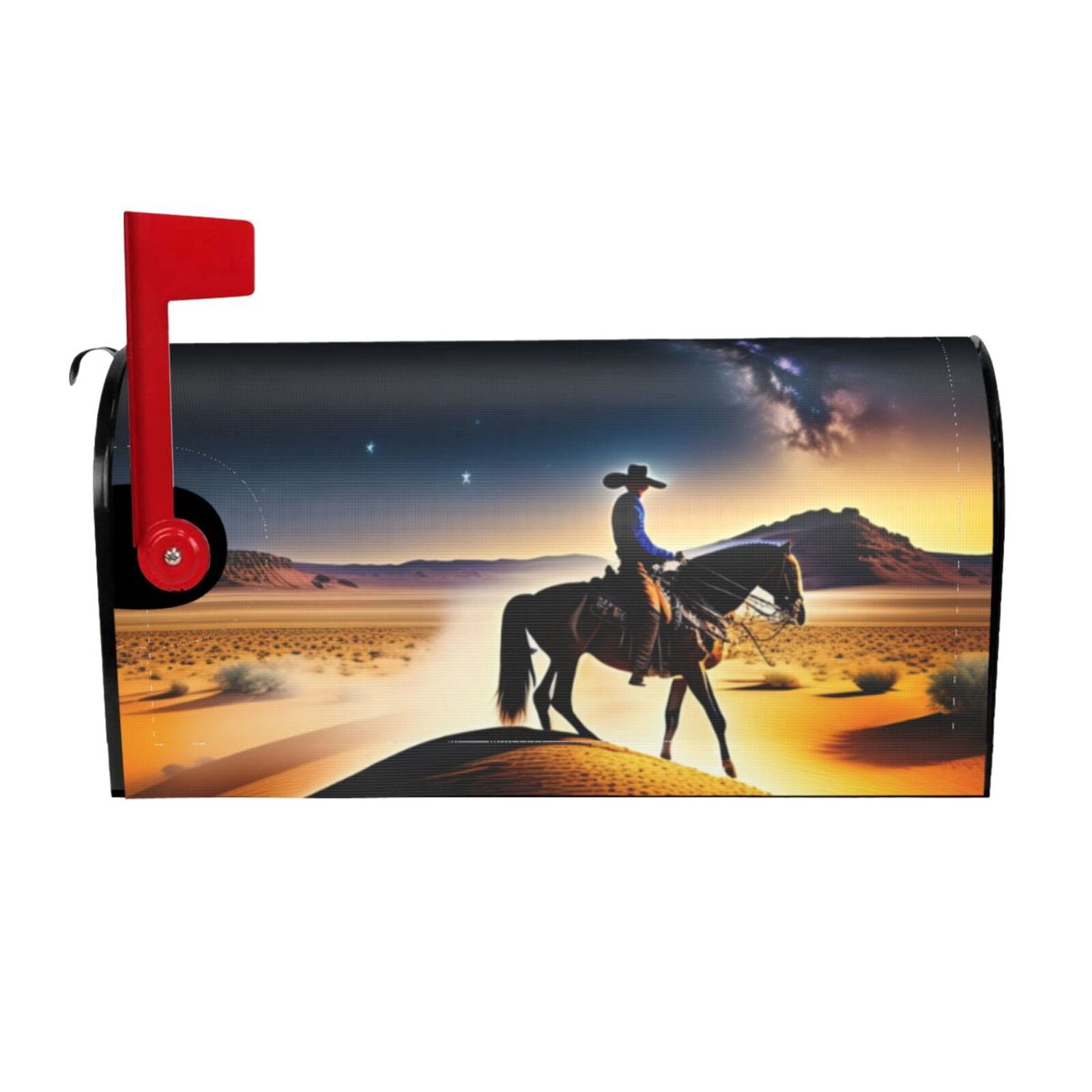 Jgfou Azure Sky Western Desert Cowboy Mailbox Covers Magnetic 21x18 in ...