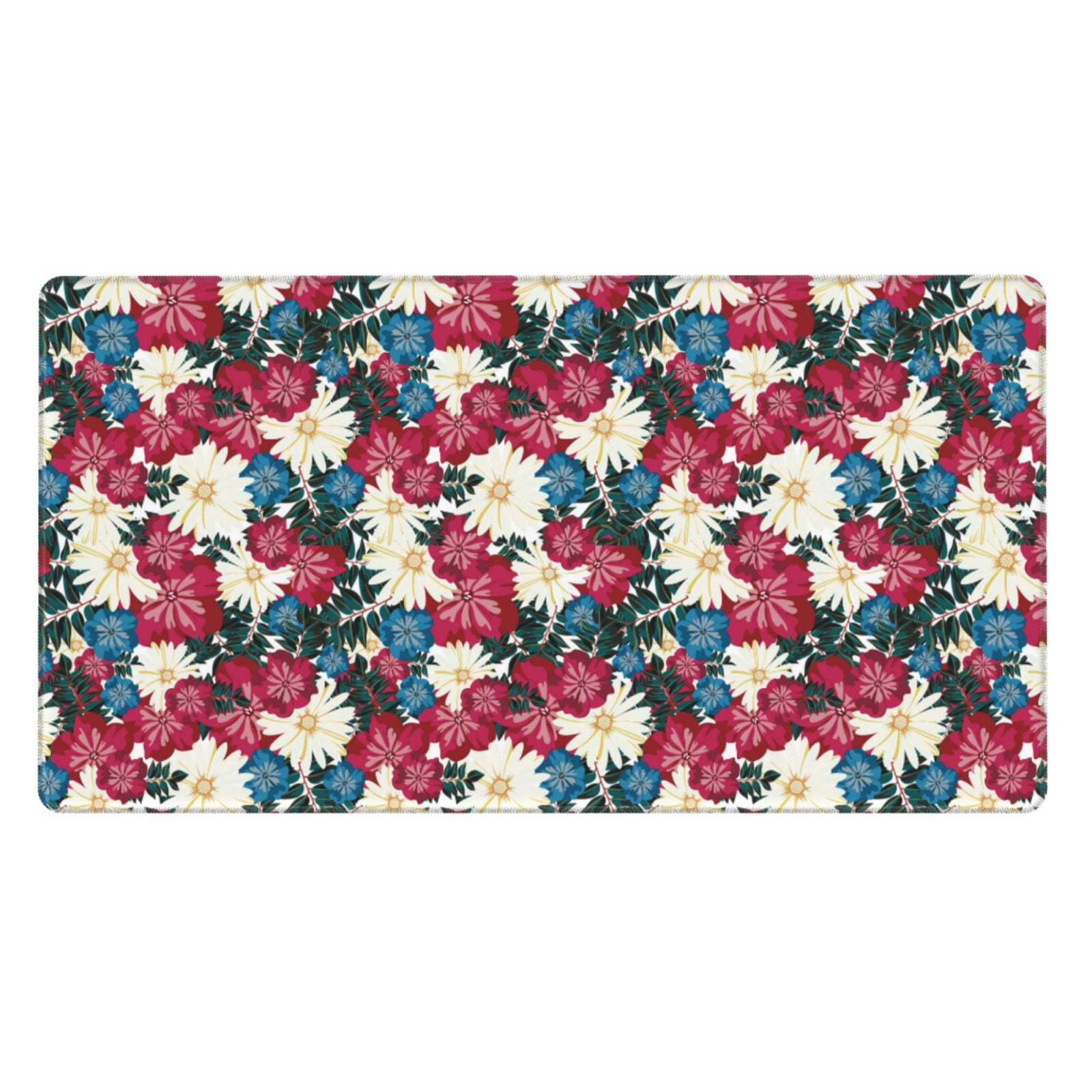 Jgfou Beautiful Flower Style Large Gaming Mouse Pad Desk Mat Long Non ...