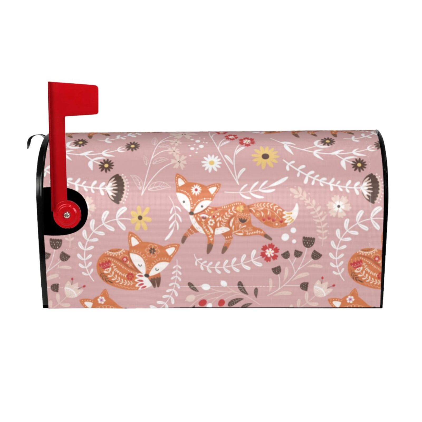 Jgfou Beautiful Fox Mailbox Covers Magnetic 21x18 in Mailbox Wraps Post ...