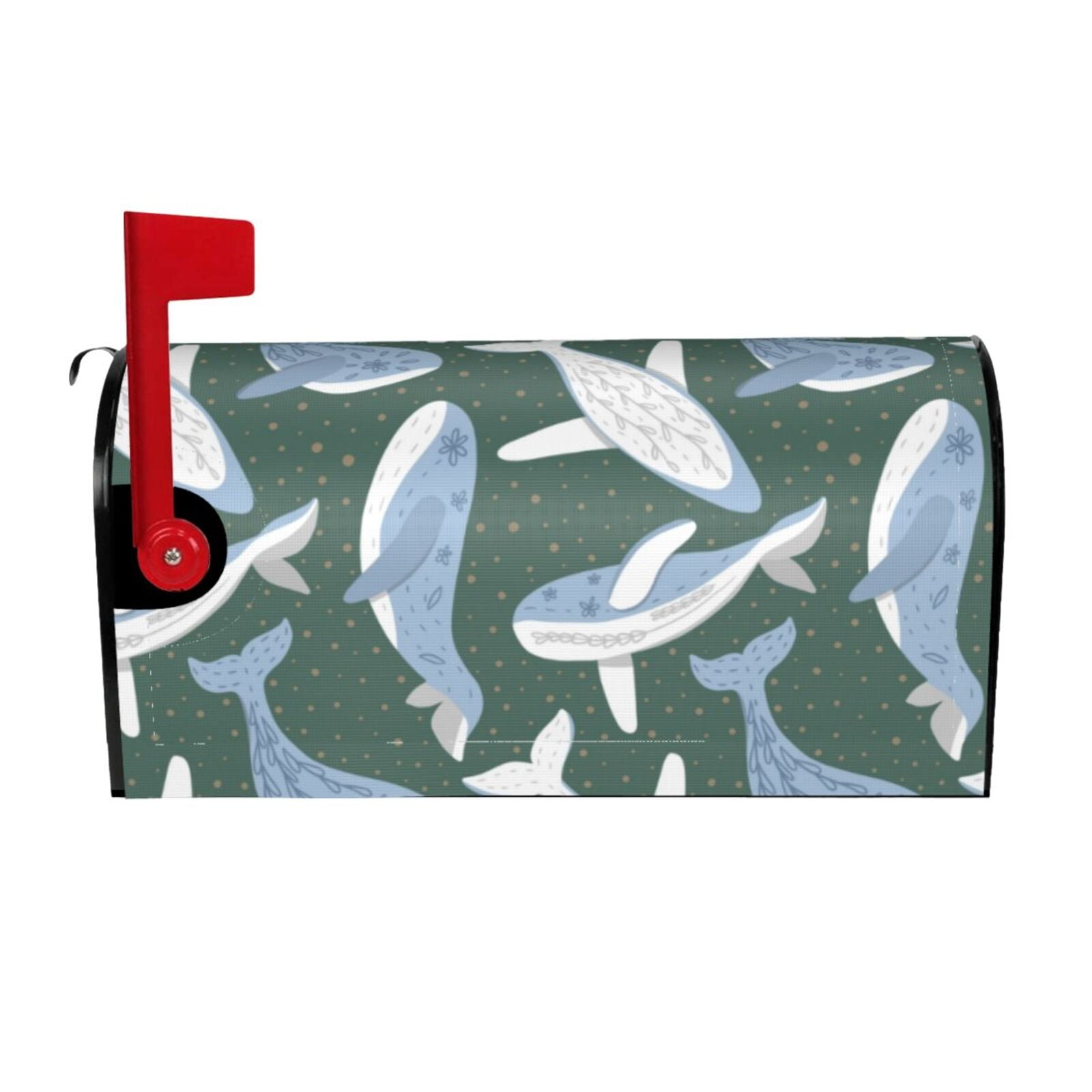 Jgfou Beautiful Whales Mailbox Covers Magnetic 21x18 in Mailbox Wraps ...