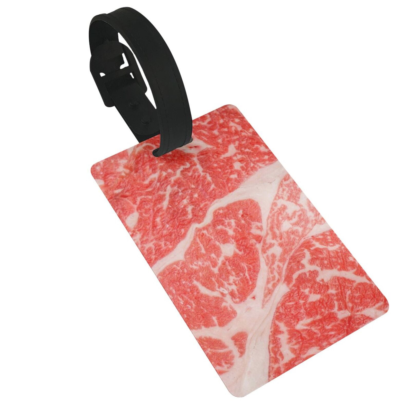 Jgfou Beef Steaks Print Funny and Colorful Luggage Tags, Unique Travel ...