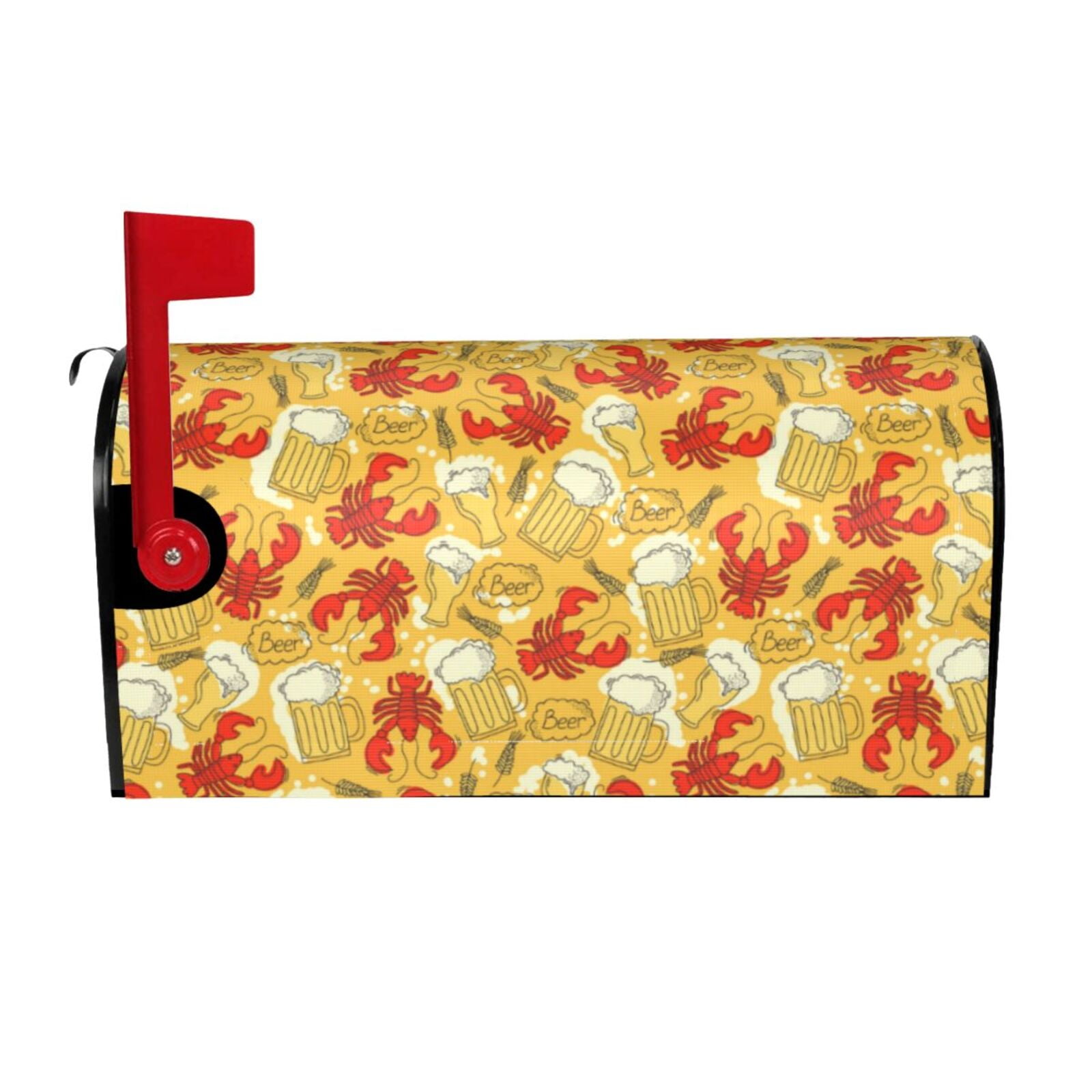 Jgfou Beer And Crawfish Mailbox Covers Magnetic 21x18 in Mailbox Wraps ...