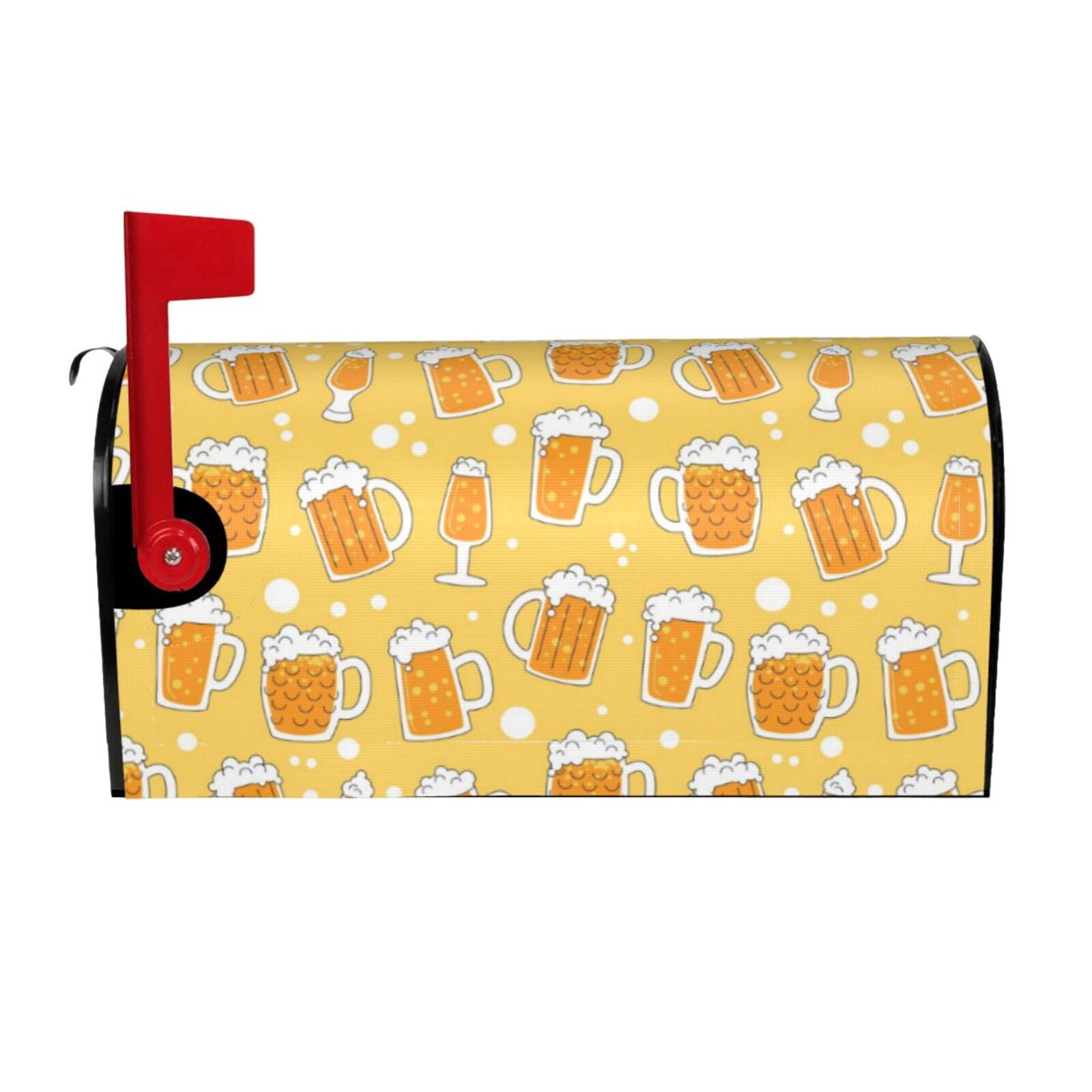 Jgfou Beer Mailbox Covers Magnetic 21x18 in Mailbox Wraps Post Letter ...
