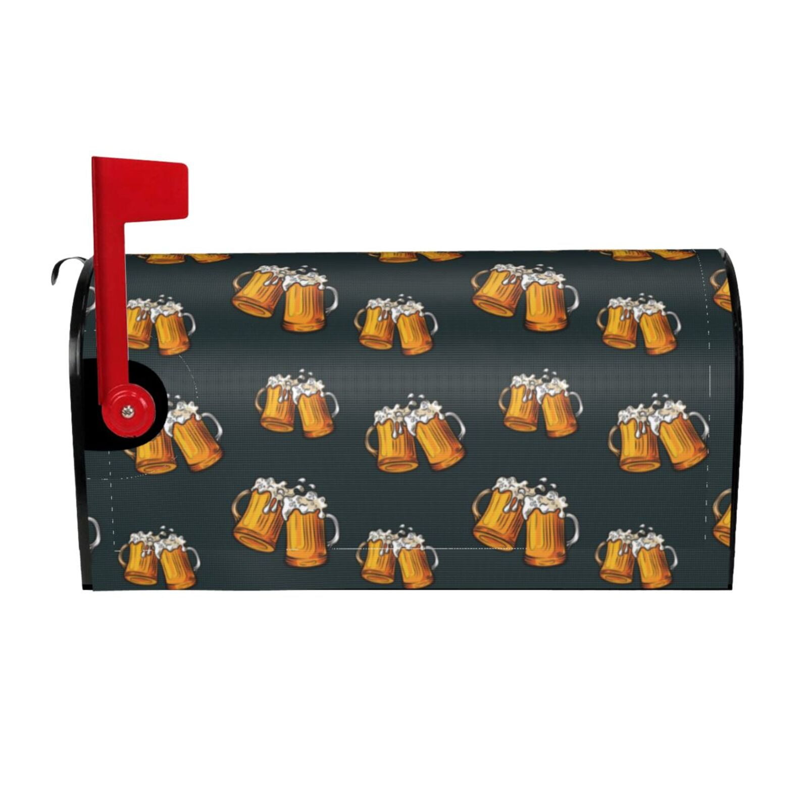 Jgfou Beer Mailbox Covers Magnetic 25.5x21 in Mailbox Wraps Post Letter ...