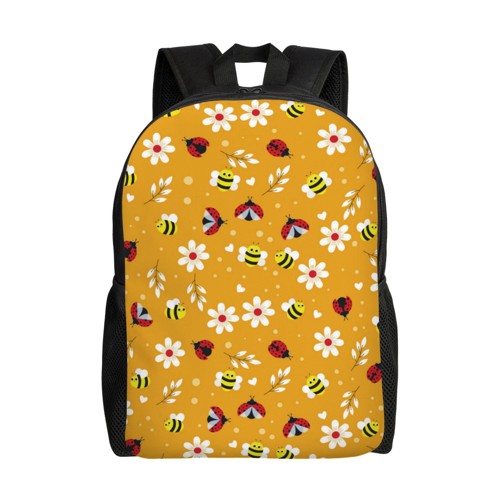 Jgfou Bees And Ladybug Print Small Travel Laptop Backpack for Women Men ...