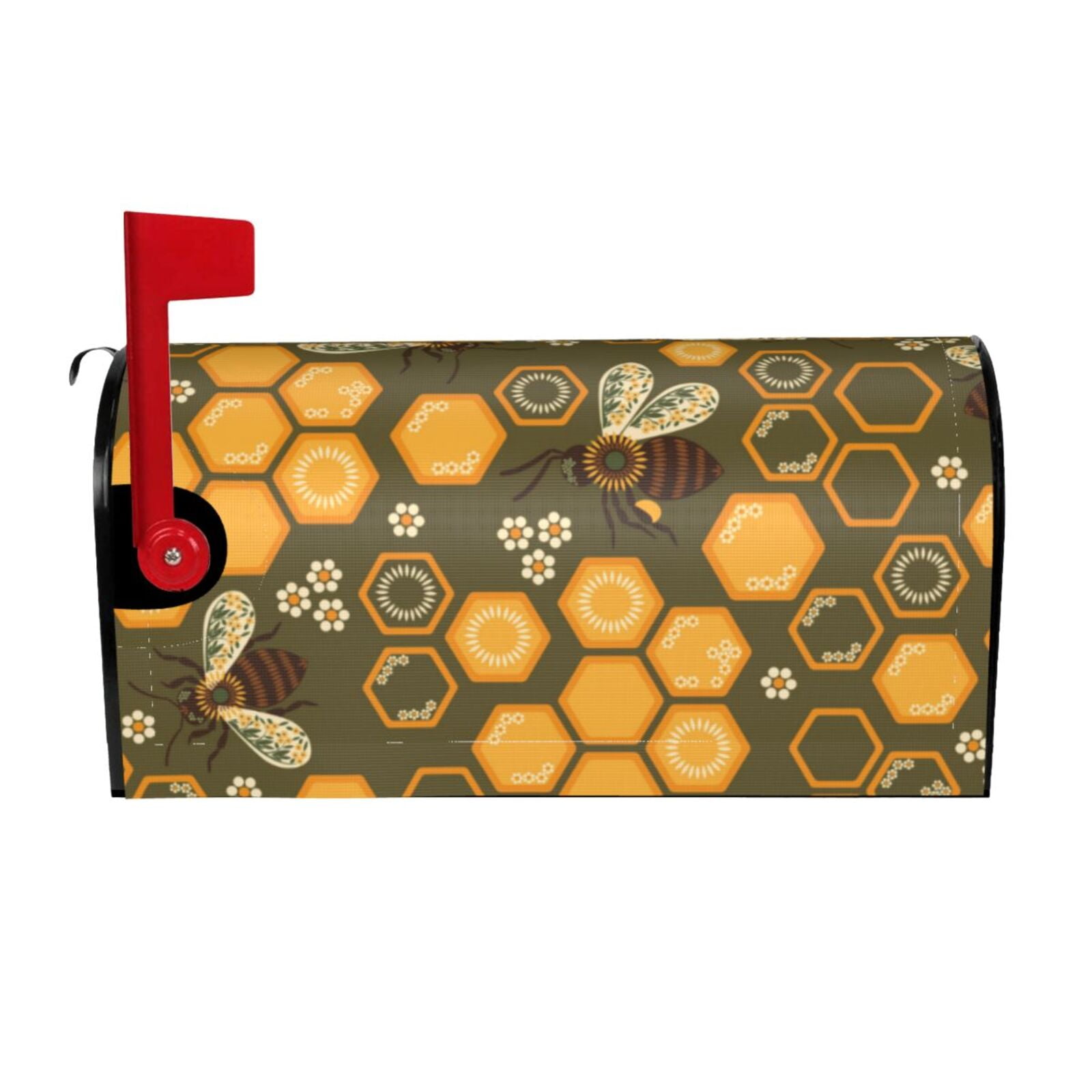 Jgfou Bees and Honeycombs Mailbox Covers Magnetic 21x18 in Mailbox ...