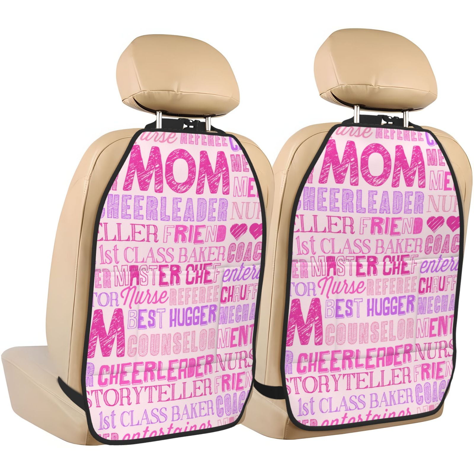 Jgfou Best Mom ever Print Car Backseat Organizer 2 Pack,Car Seat Back ...