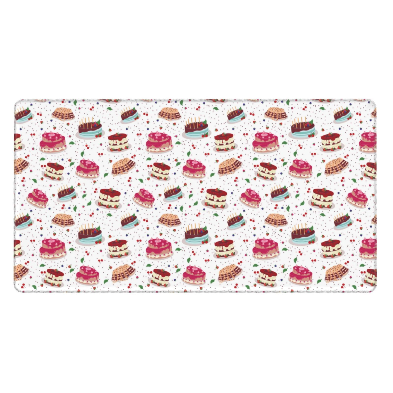 Jgfou Birthday Cake Style Large Gaming Mouse Pad Desk Mat Long Non-Slip ...