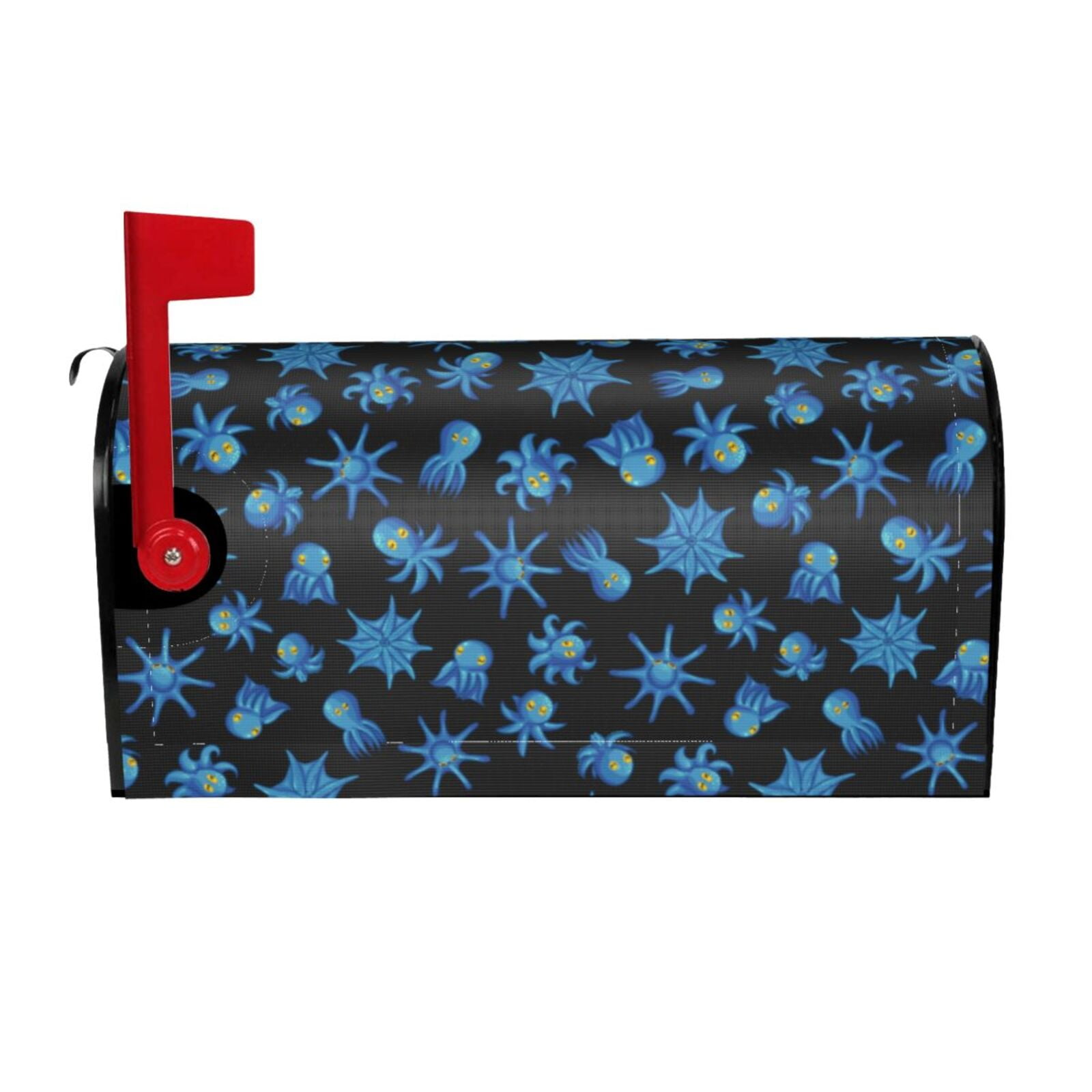 Jgfou Blue Octopus Mailbox Covers Magnetic 21x18 in Mailbox Wraps Post ...