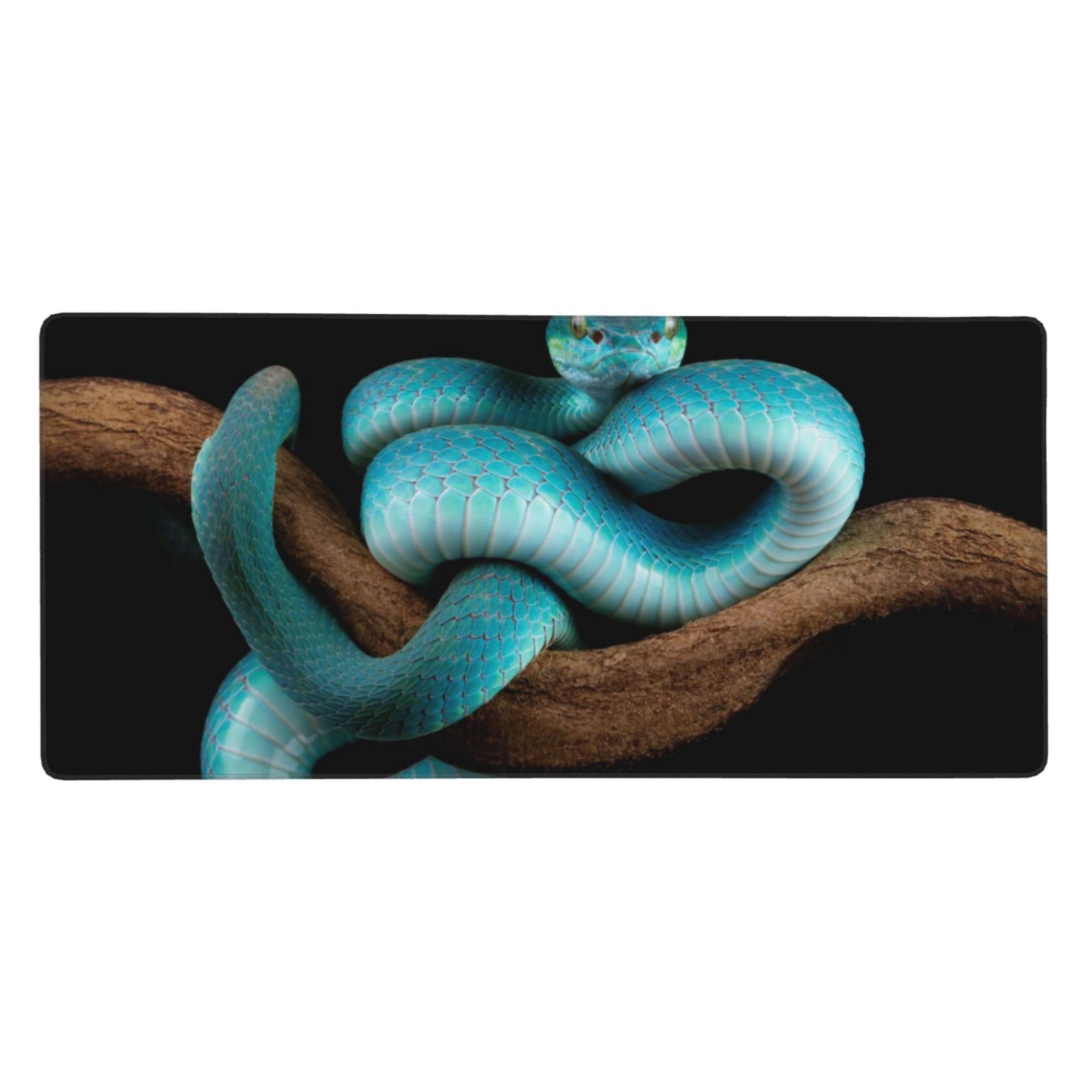 Jgfou Blue Viper Snake Pattern 16x35.5in in Large Gaming Mouse Pad with ...
