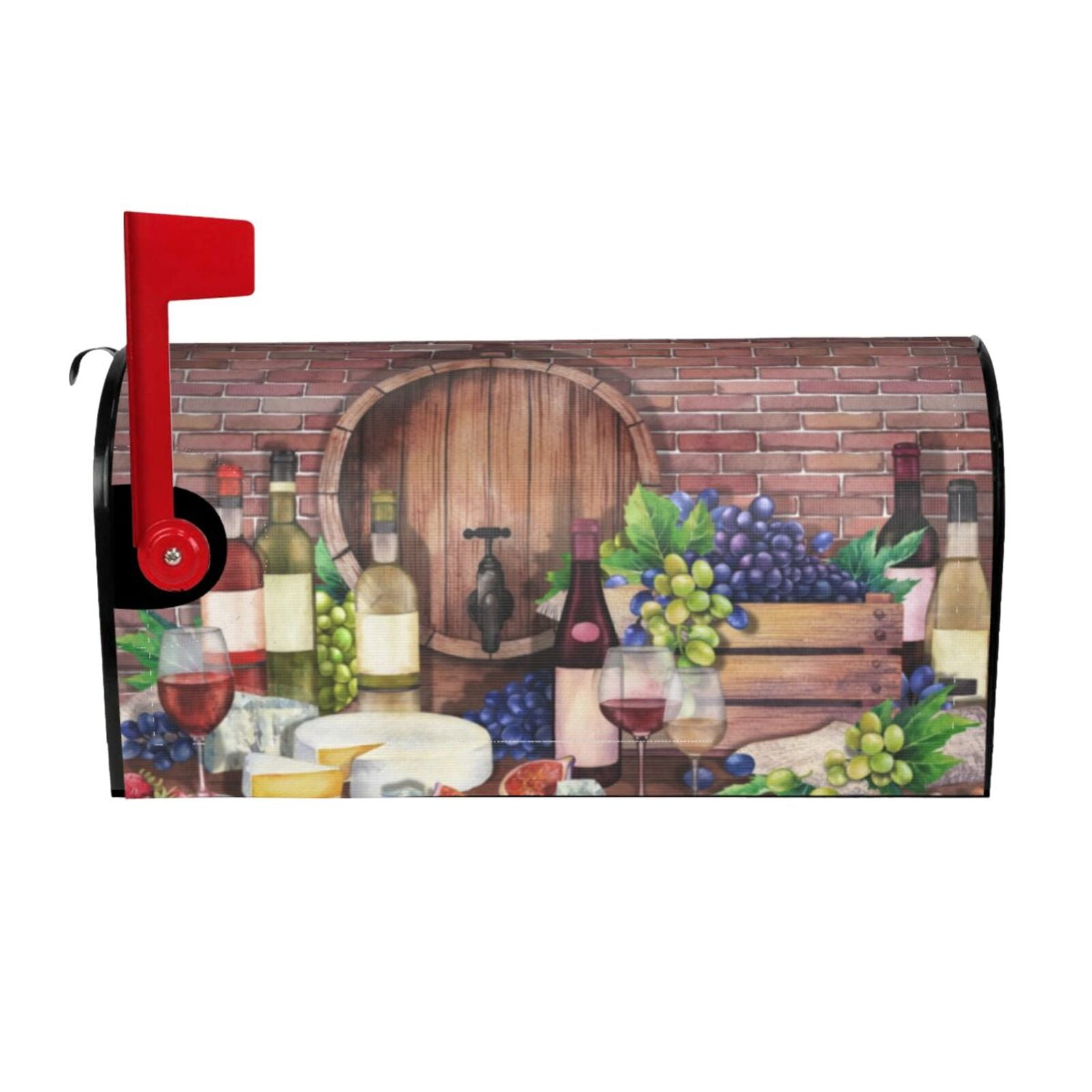 Jgfou Bottle Glass Red Wine Mailbox Covers Magnetic 21x18 in Mailbox ...