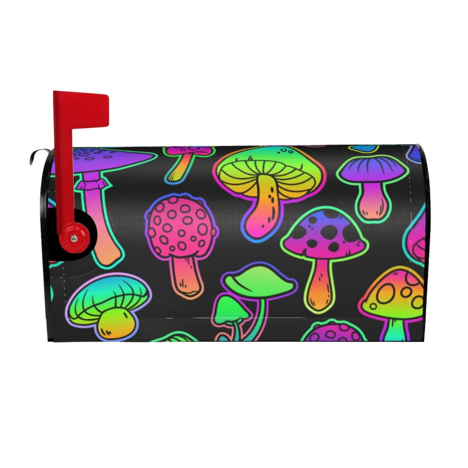 Jgfou Bright Mushrooms Mailbox Covers Magnetic Mailbox Wraps Post ...