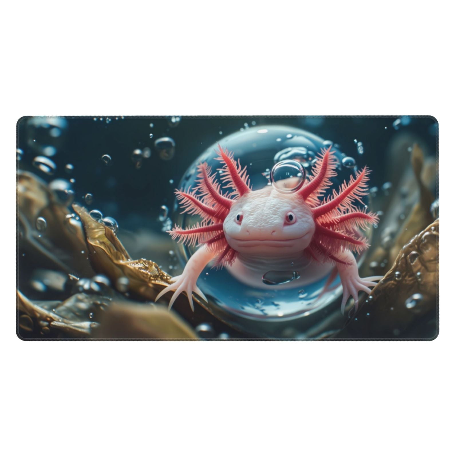 Jgfou Bubbles Axolotl Fantasy Style Large Gaming Mouse Pad Desk Mat ...
