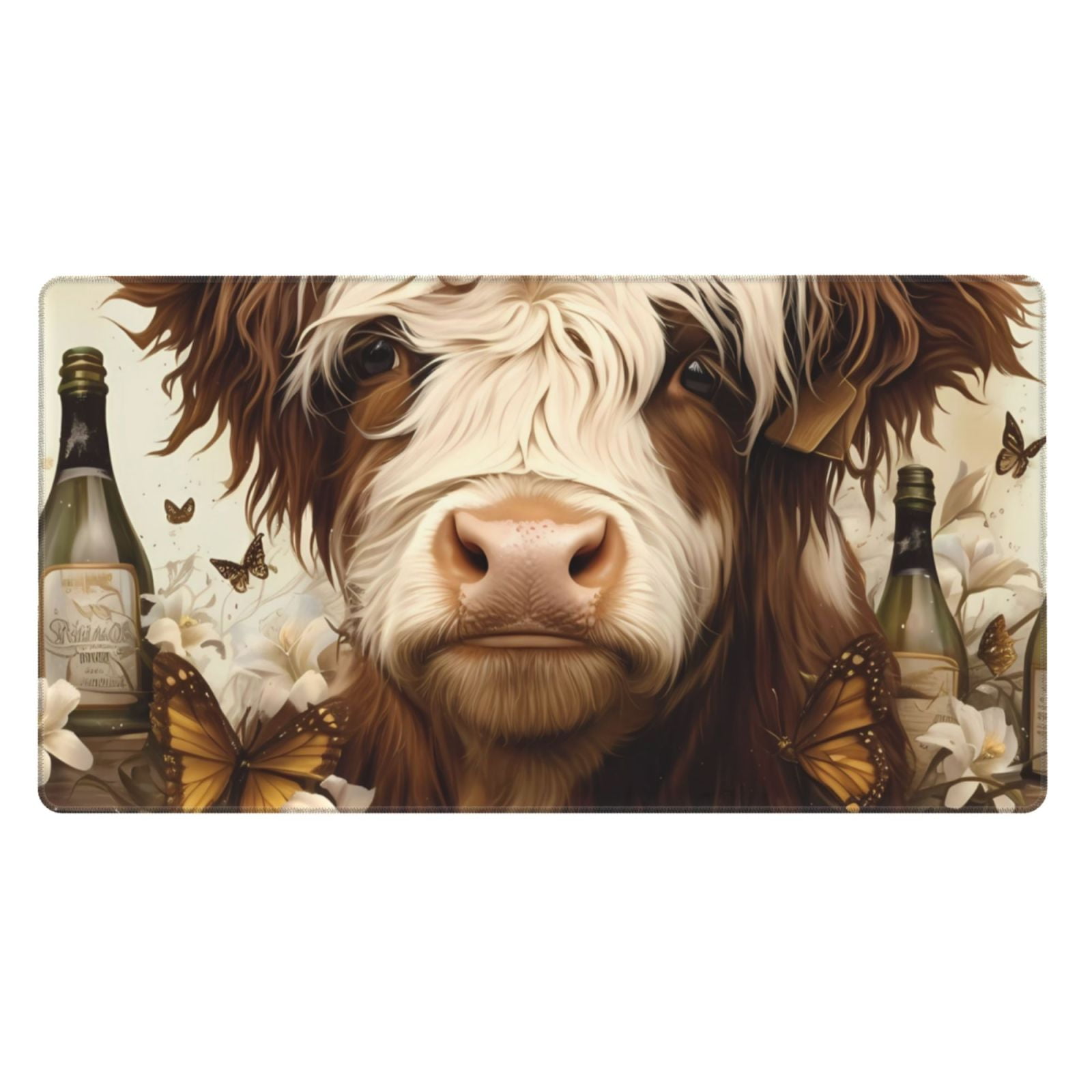 Jgfou Butterfly Cow Barrel Style Large Gaming Mouse Pad Desk Mat Long ...