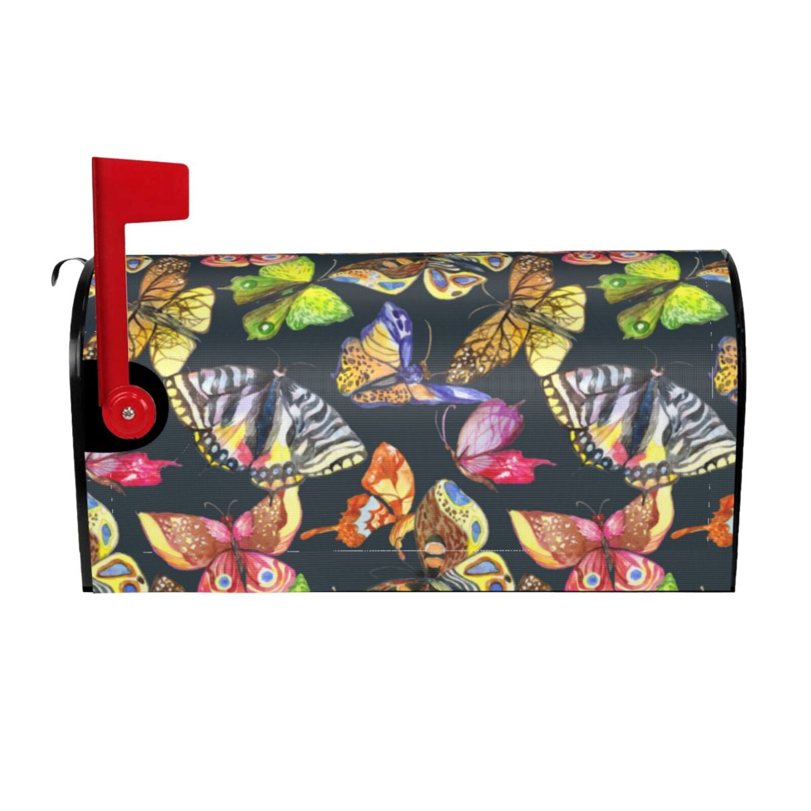 Jgfou Butterfly Wild Insect Mailbox Covers Magnetic 25.5x21 in Mailbox ...