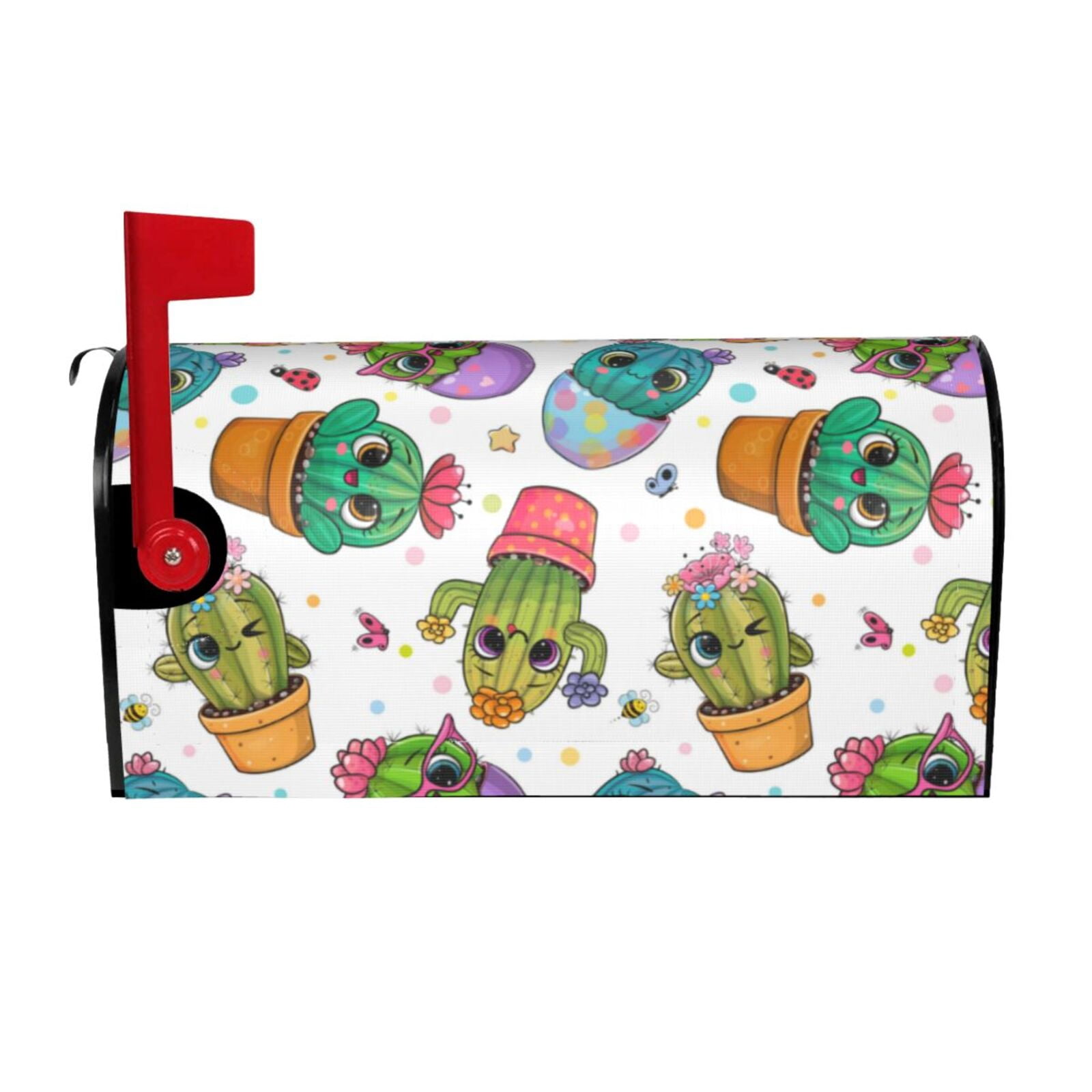 Jgfou Cactus And Insects Mailbox Covers Magnetic 25.5x21 in Mailbox ...