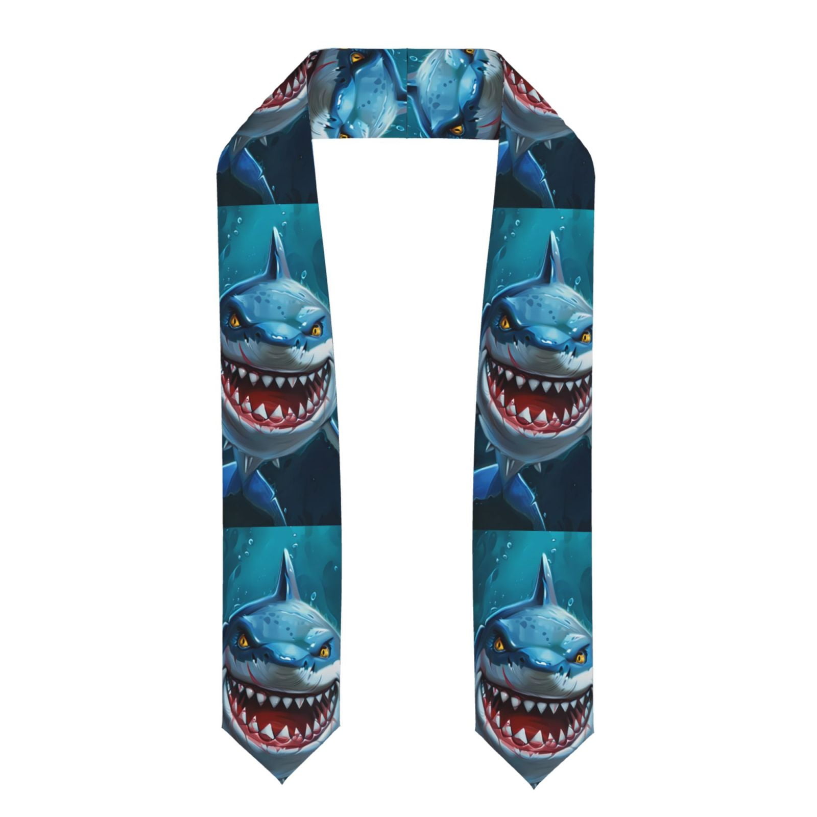 Jgfou Cartoon Cute Shark Print Graduation Stoles, Unisex Adult ...