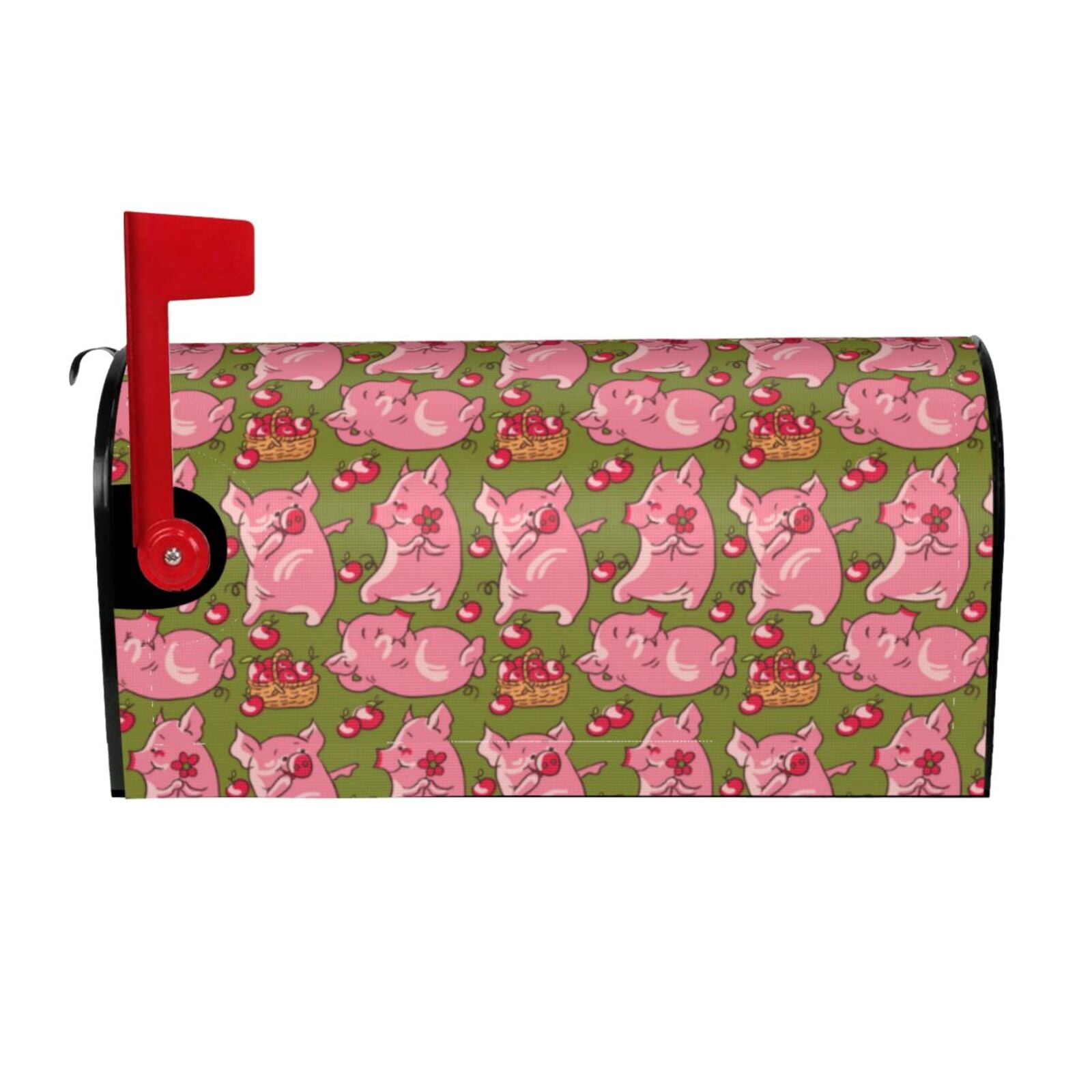 Jgfou Cartoon Pigs Mailbox Covers Magnetic 21x18 in Mailbox Wraps Post ...