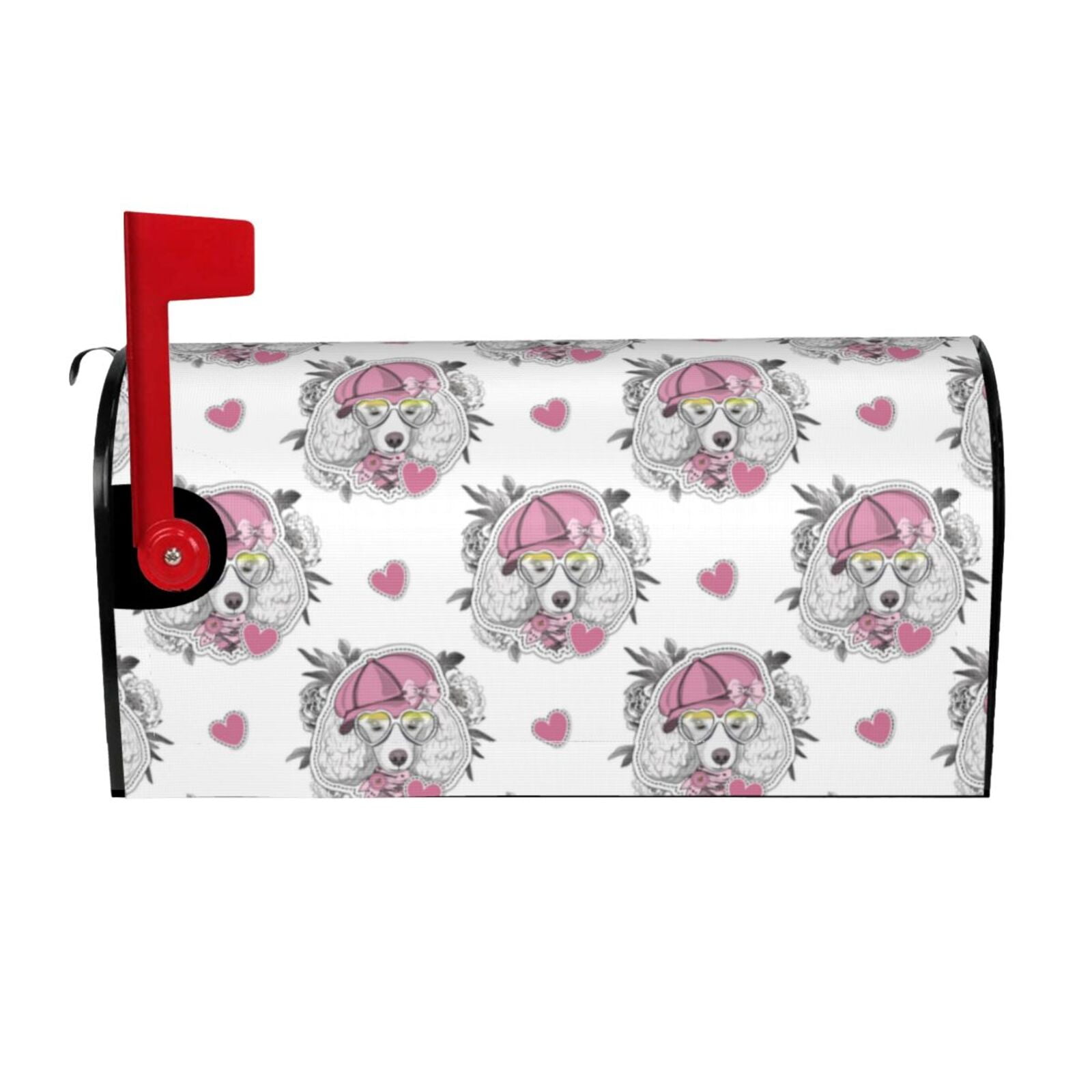 Jgfou Cartoon Poodle Dog Mailbox Covers Magnetic 21x18 in Mailbox Wraps ...