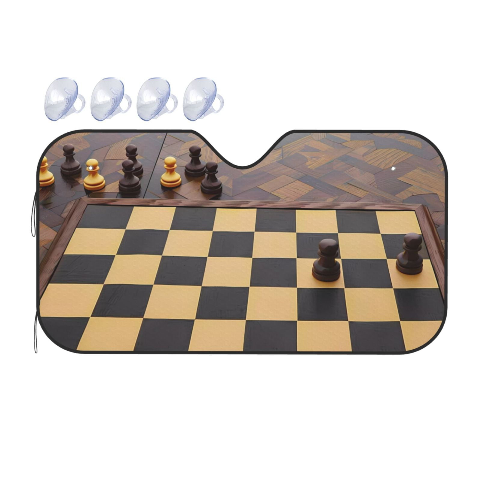Jgfou Chess Board With Pawns Print Aluminum foil Automotive Glass ...