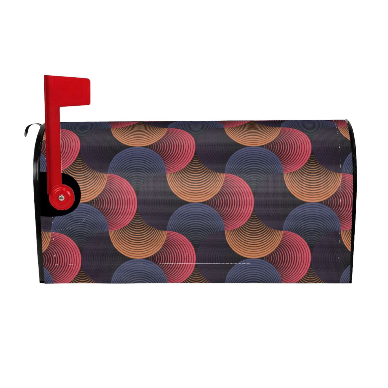 Jgfou Circular Stripes Mailbox Covers Magnetic 21x18 in Mailbox Wraps ...