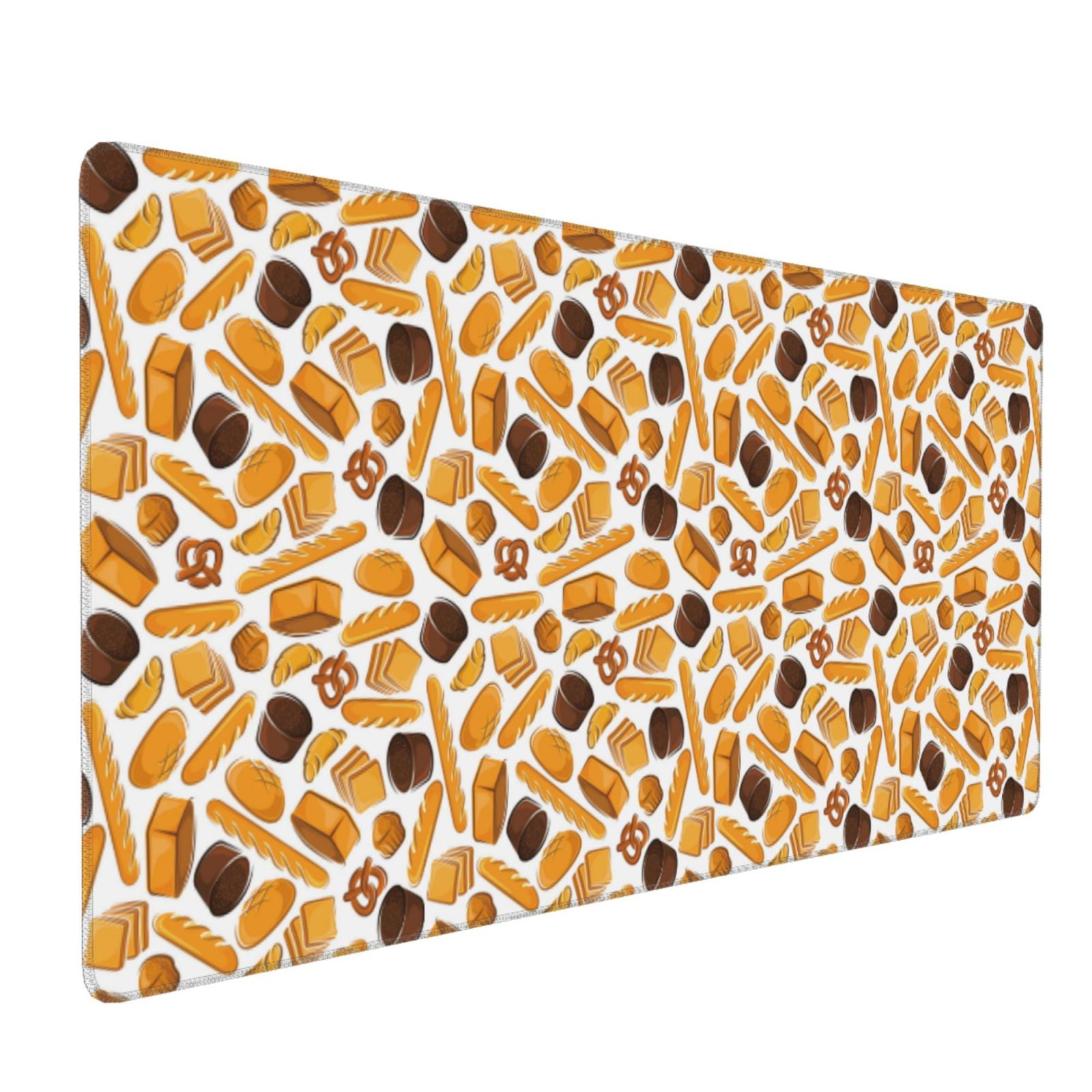 Jgfou Coffee Bun Hot Dog Print Large 16x35.5in Mouse Pad, Professional ...