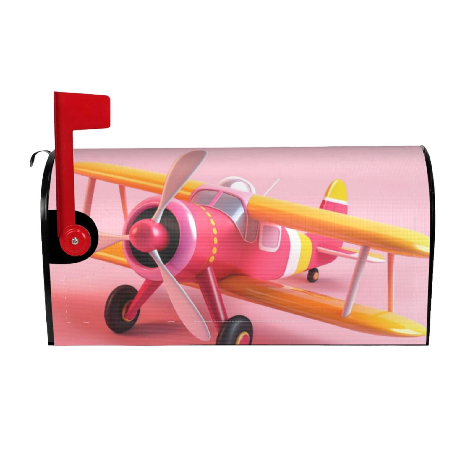 Jgfou Colorful Cartoon Biplane Mailbox Covers Magnetic 21x18 in Mailbox ...